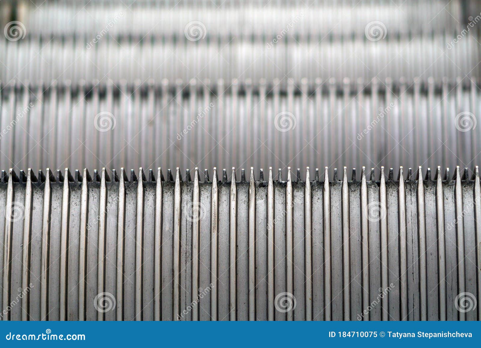 Metal Teeth on Escalator Steps Stock Image - Image of public, stainless ...