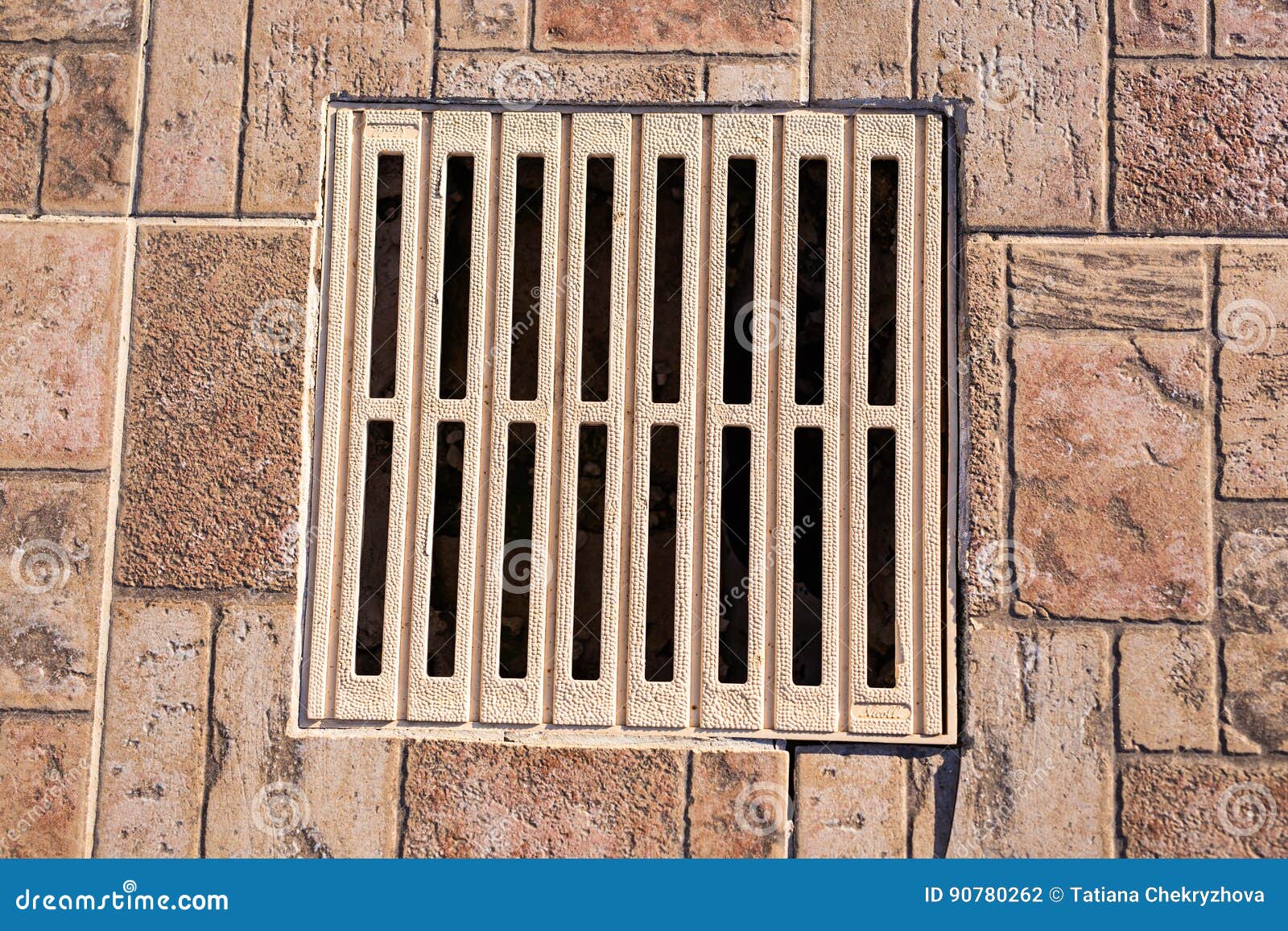 Metal Storm Drain with Water Running into it Stock Photo - Image of ...