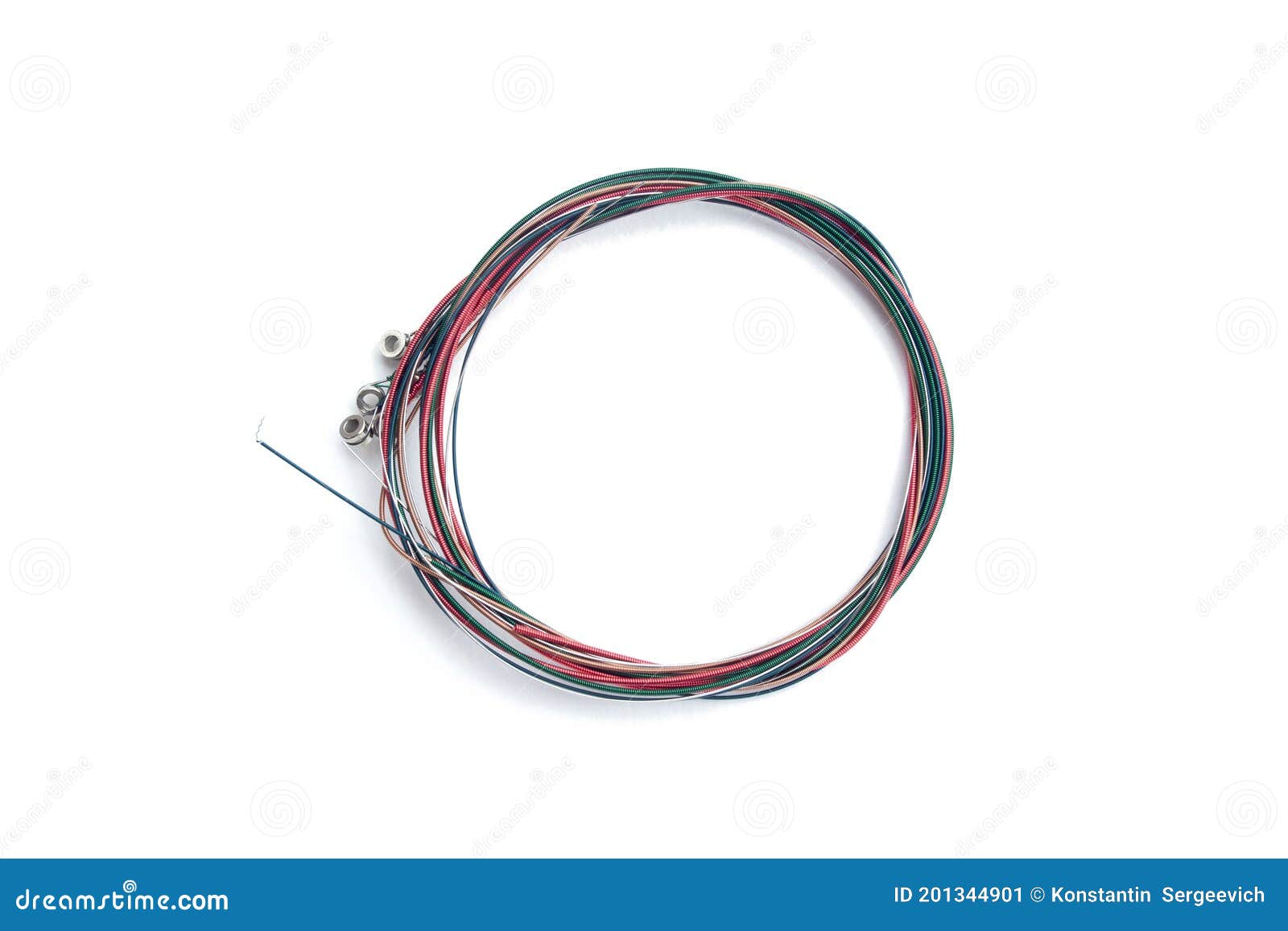 Metal Strings for an Acoustic Guitar Isolated Stock Image - Image of ...