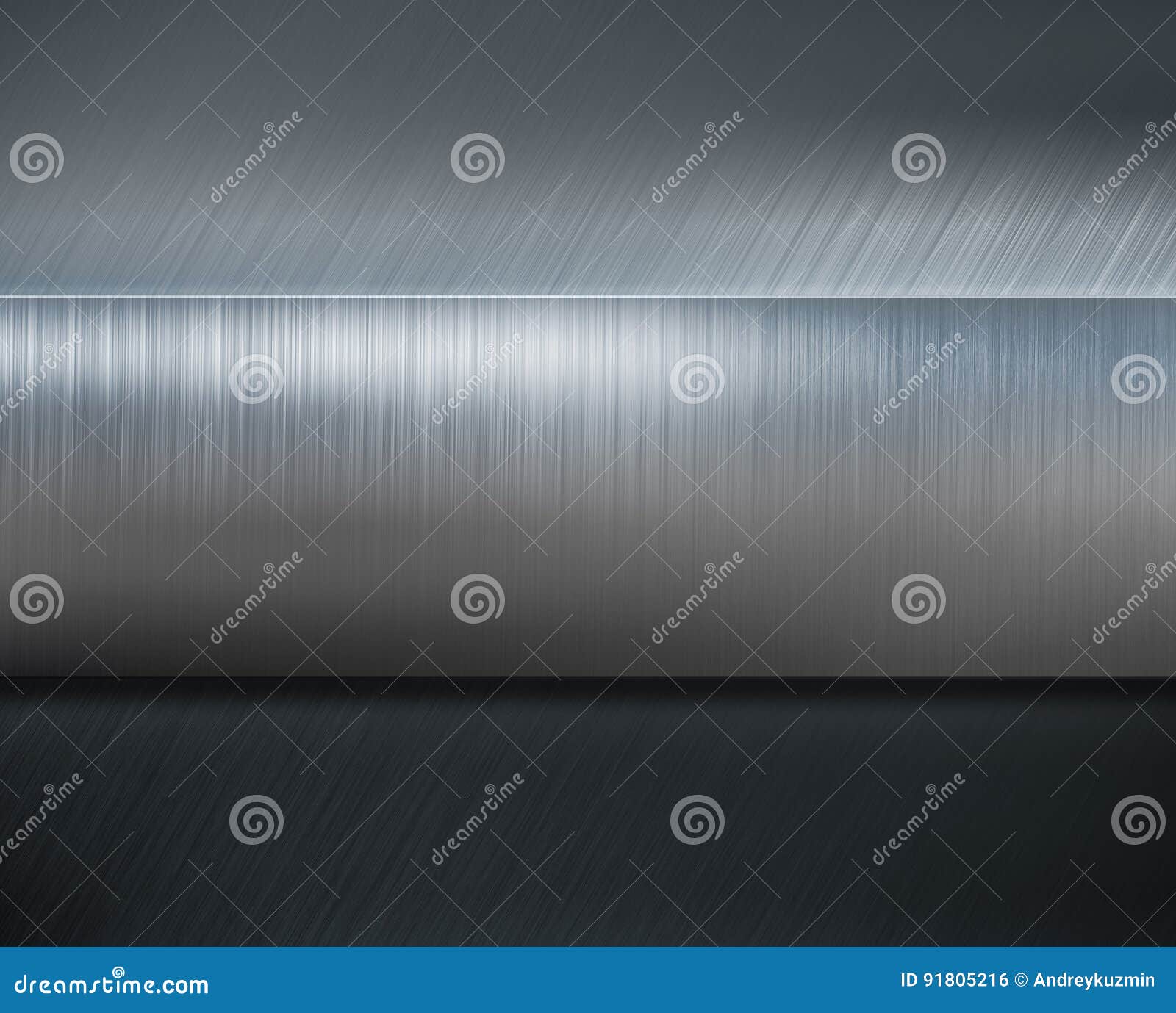 Metal Stripe Over Brushed Metallic Background 3d Illustration Stock ...