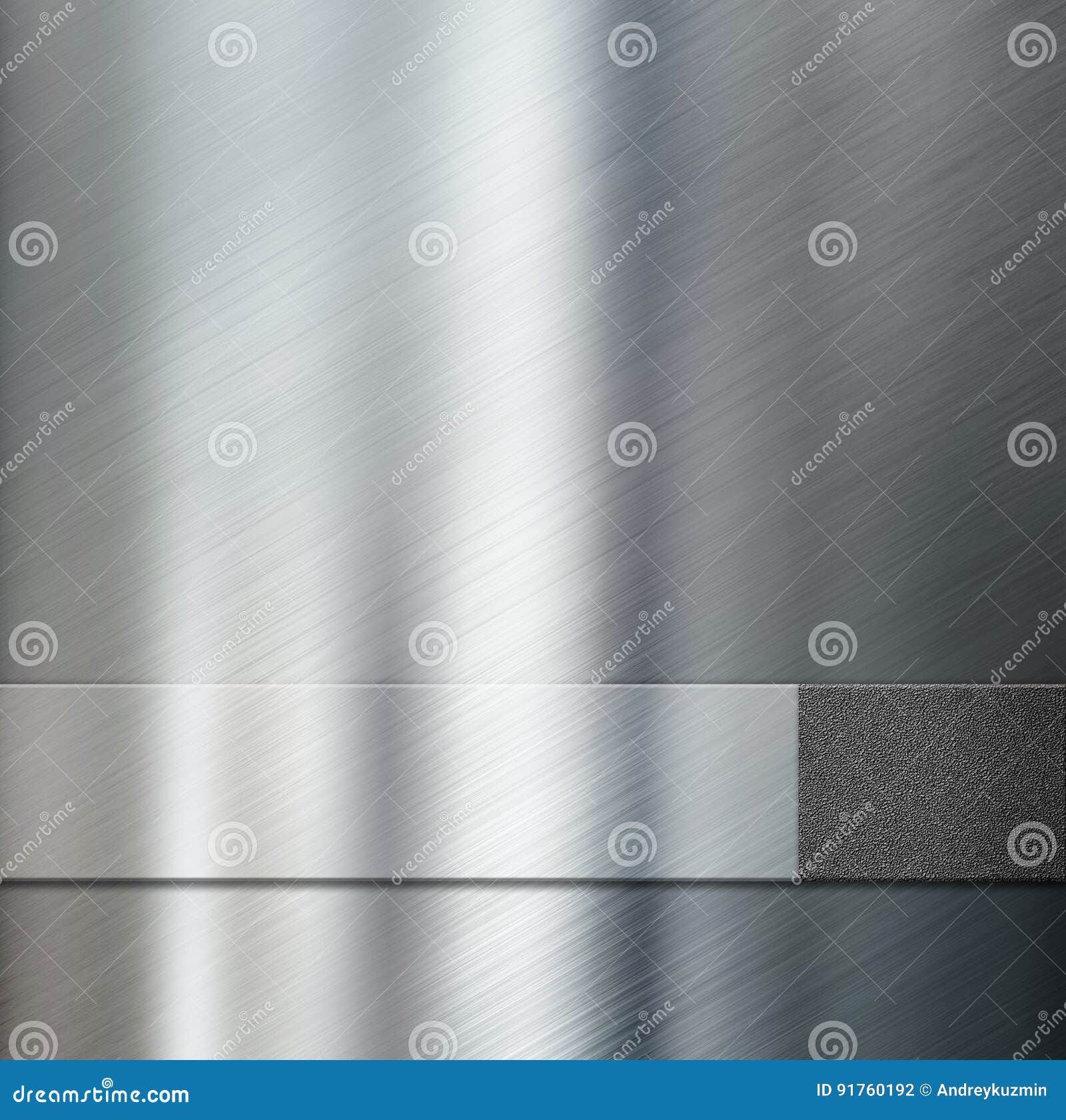 Metal Stripe Plate Over Metallic Background 3d Illustration Stock Photo ...