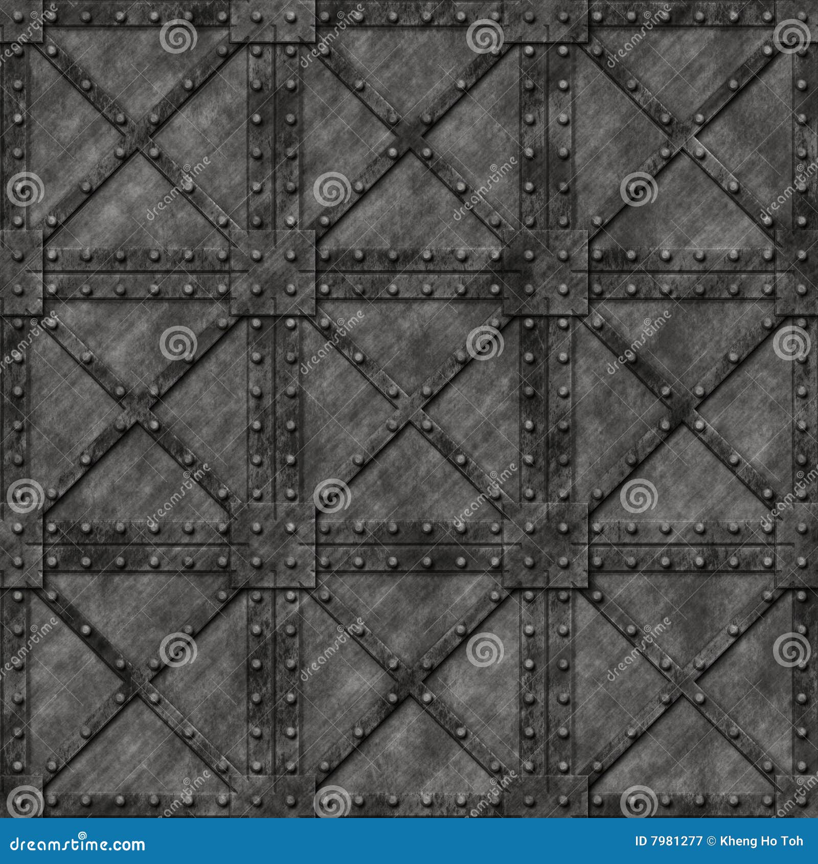 Metal Strong Locked Box stock illustration. Illustration of bolted ...