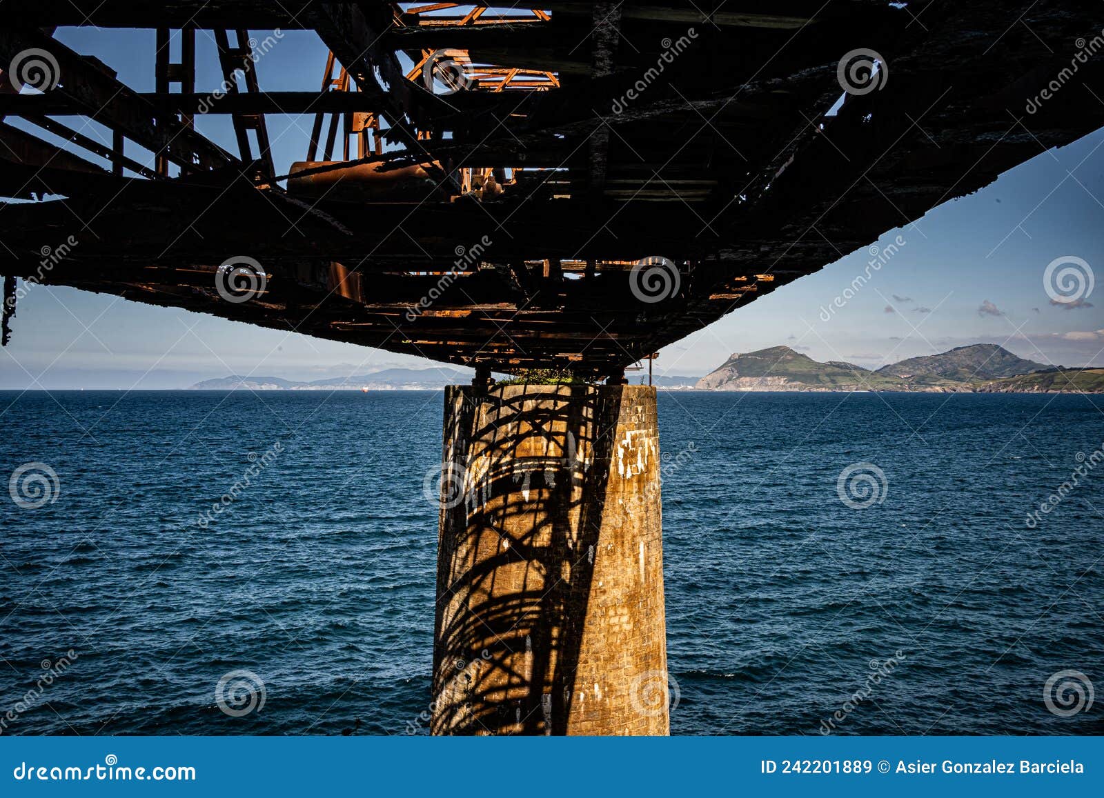 Metal Structure of an Abandoned Bridge Completely Rusted Stock Image ...