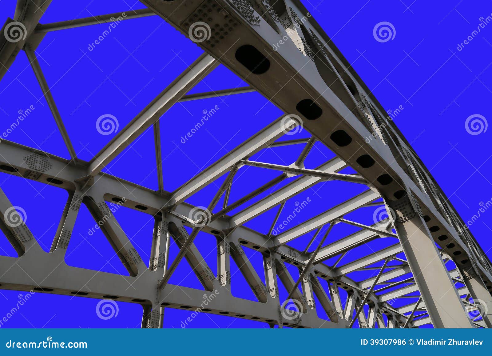 Metal Structure of the Bridge Stock Photo - Image of arch, girders ...