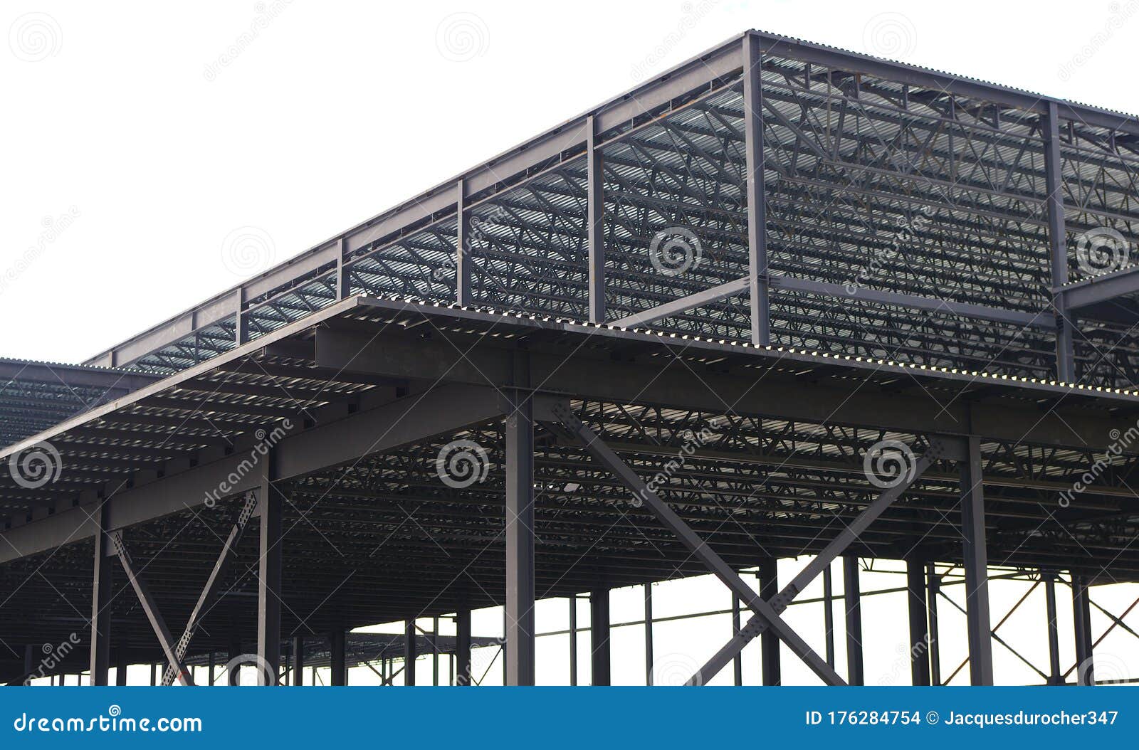 Metal Structure Construction Site Building Beams Girders Stock Photo ...