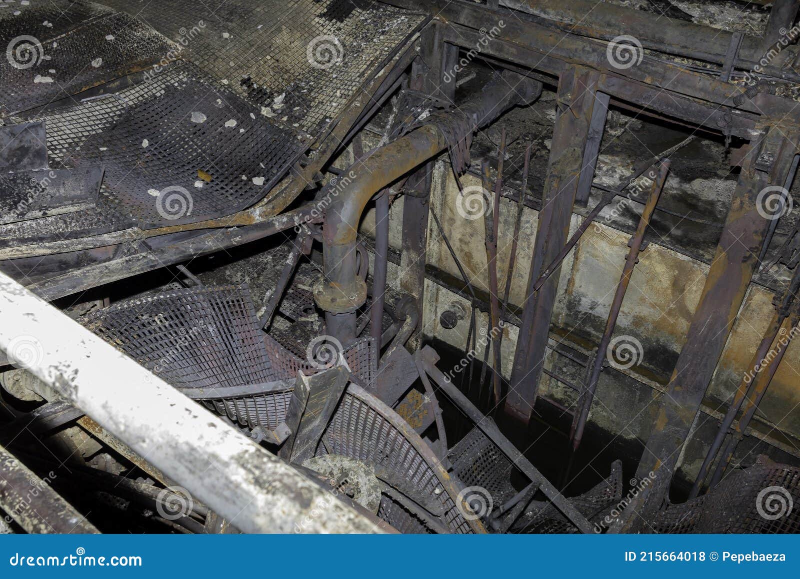 Floor Covering a Pit Destroyed Stock Photo - Image of environment ...