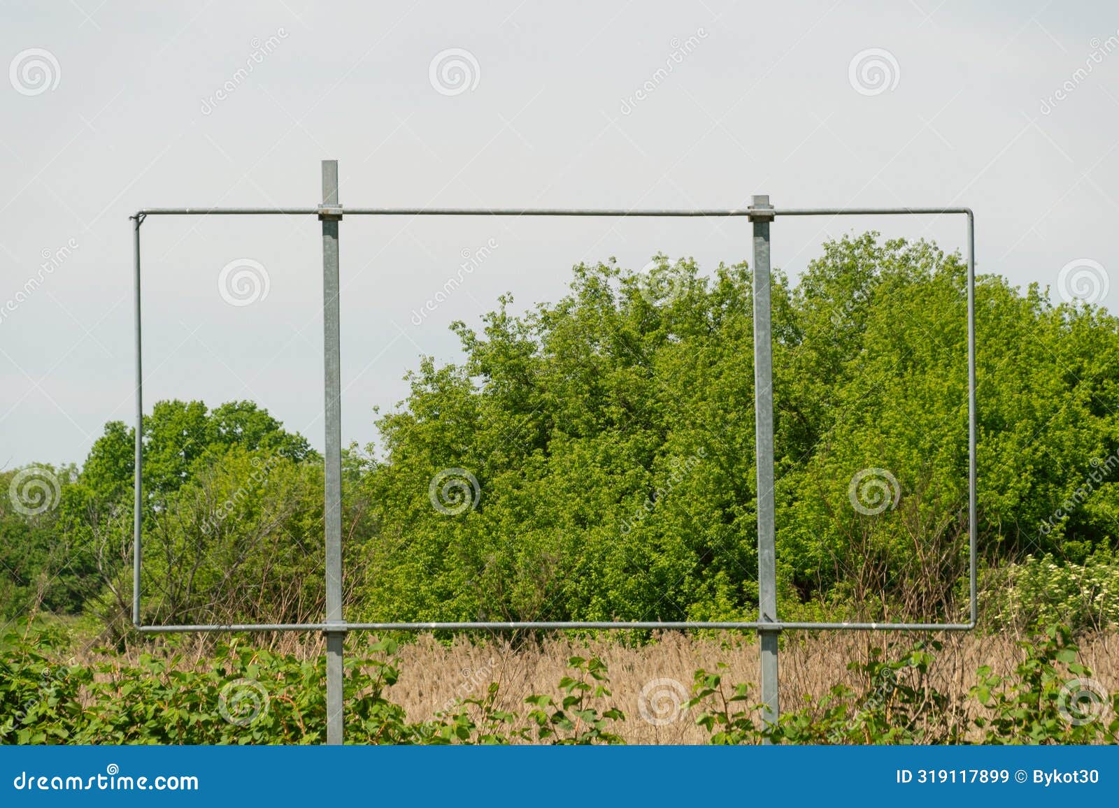Metal Structure for Placing an Advertising Board Stock Image - Image of ...