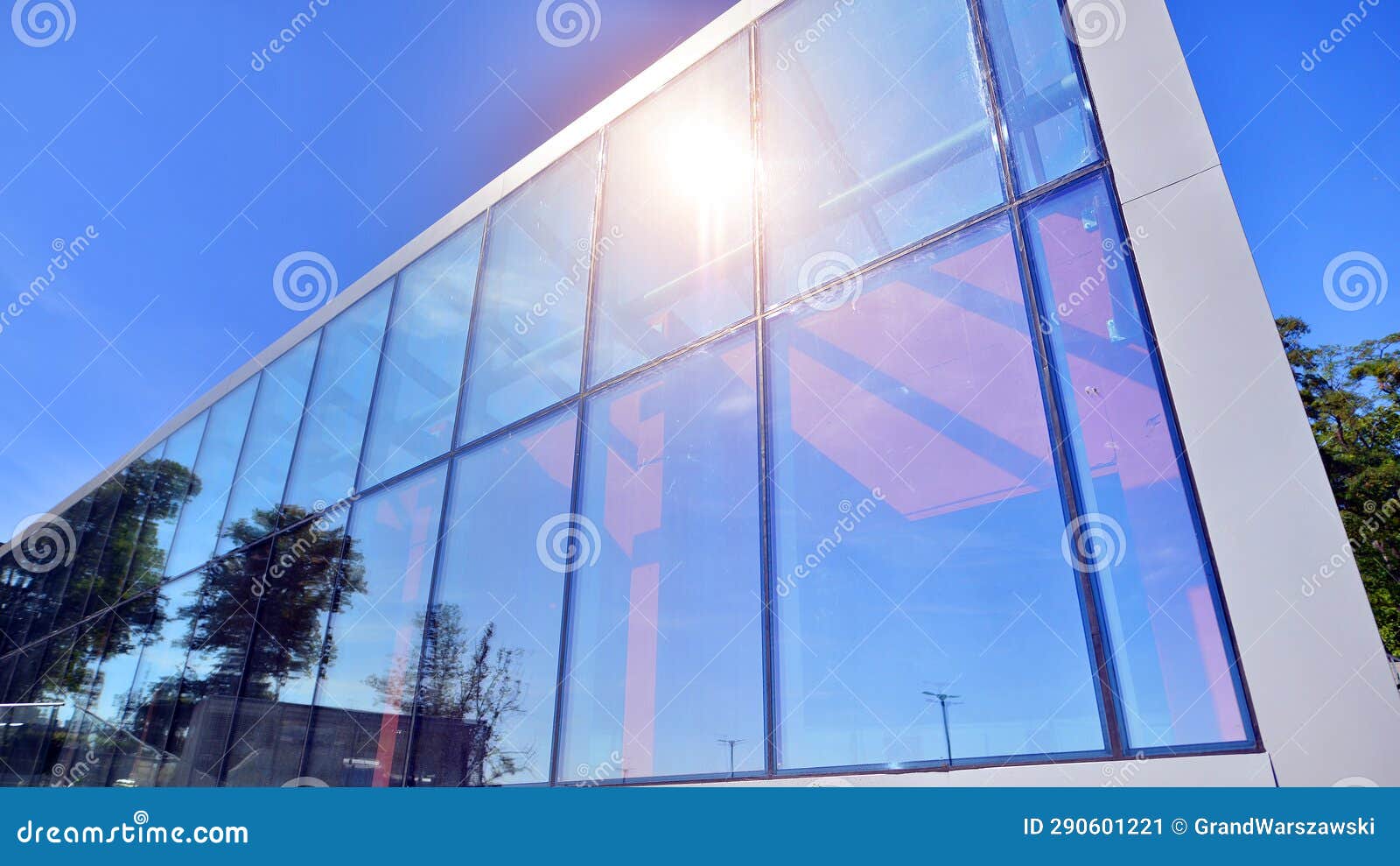 Modern Building Glass Roof Metal Frame Construction. Stock Image ...