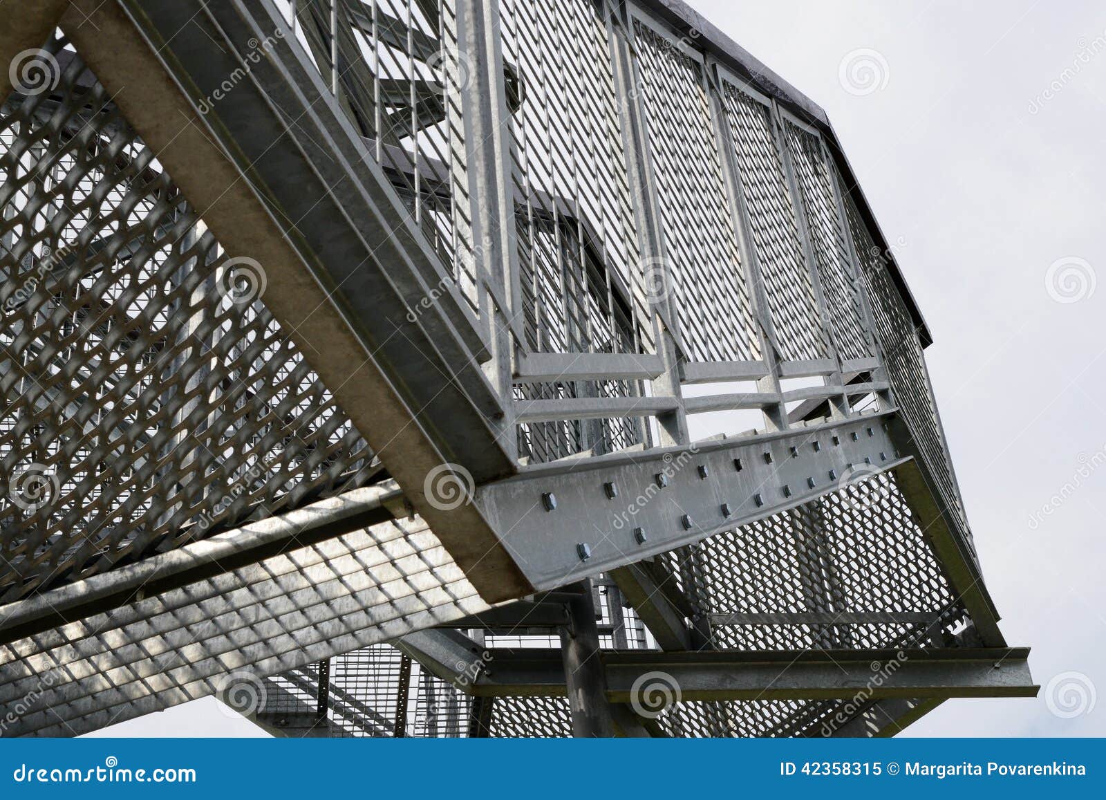 Metal Structure of the Tower for Viewing Stock Image - Image of ...