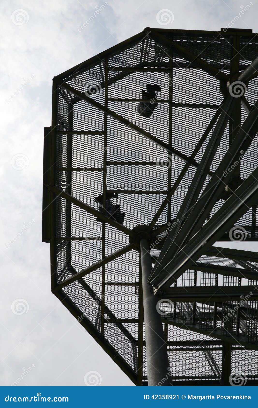 Metal Structure of the Tower for Viewing Stock Image - Image of view ...