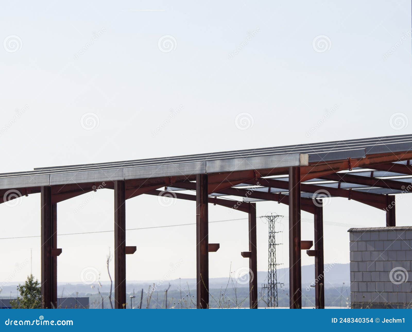 Strong Metal Structure Under Construction. Engineering Concept Stock ...