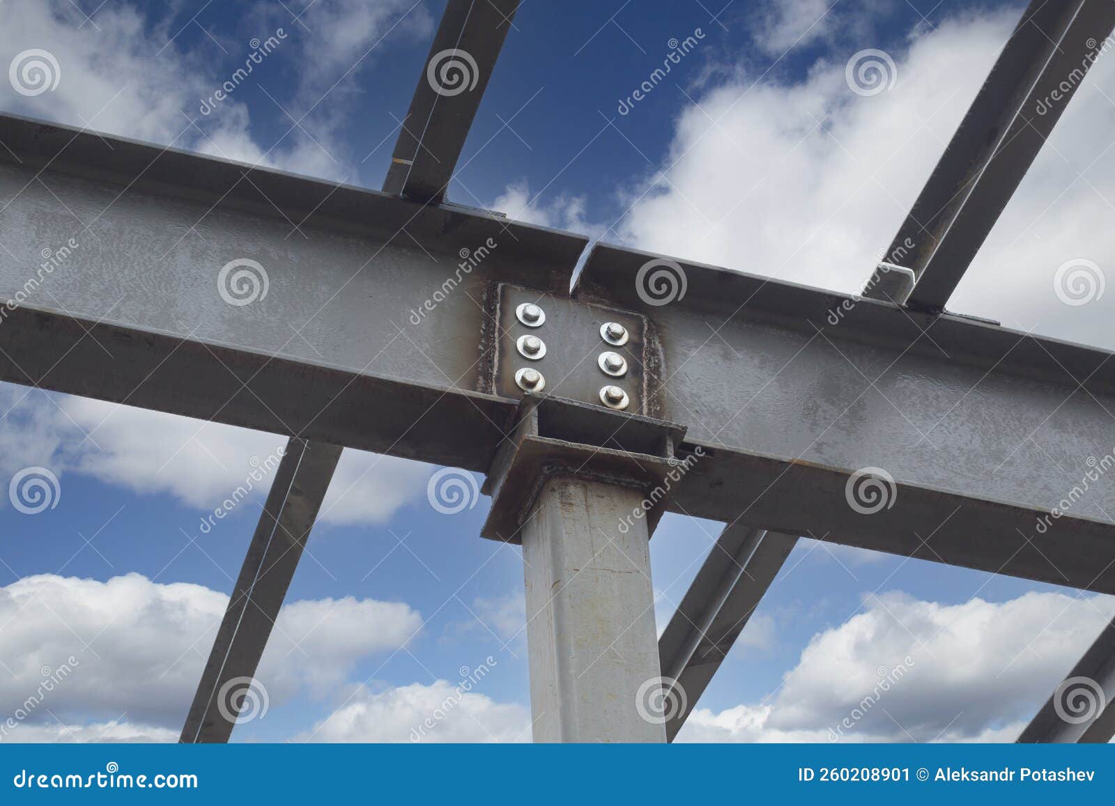 Metal Structures on the Construction of a House.Fastening of Metal ...