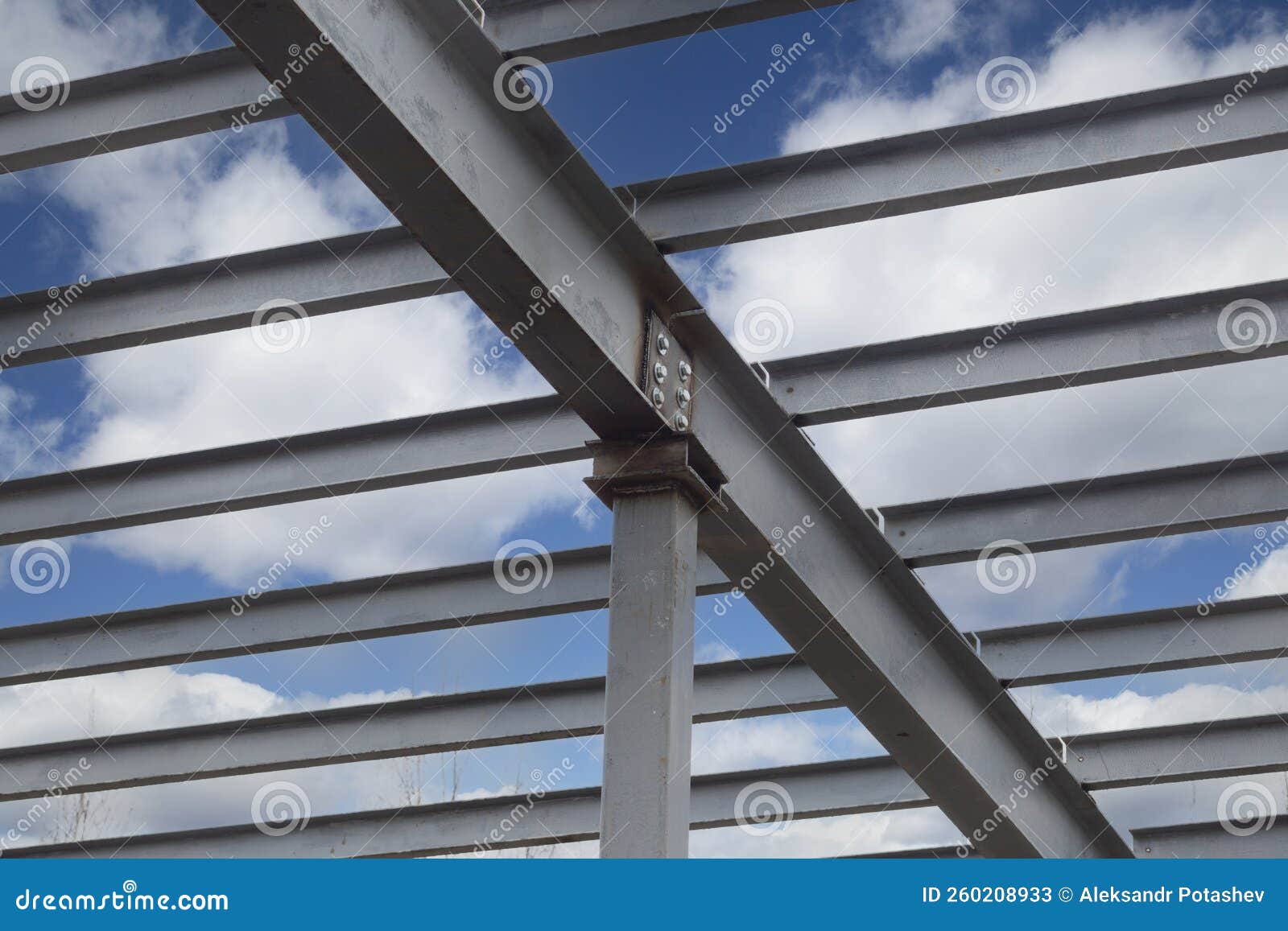 Metal Structures on the Construction of a House.Fastening of Metal ...