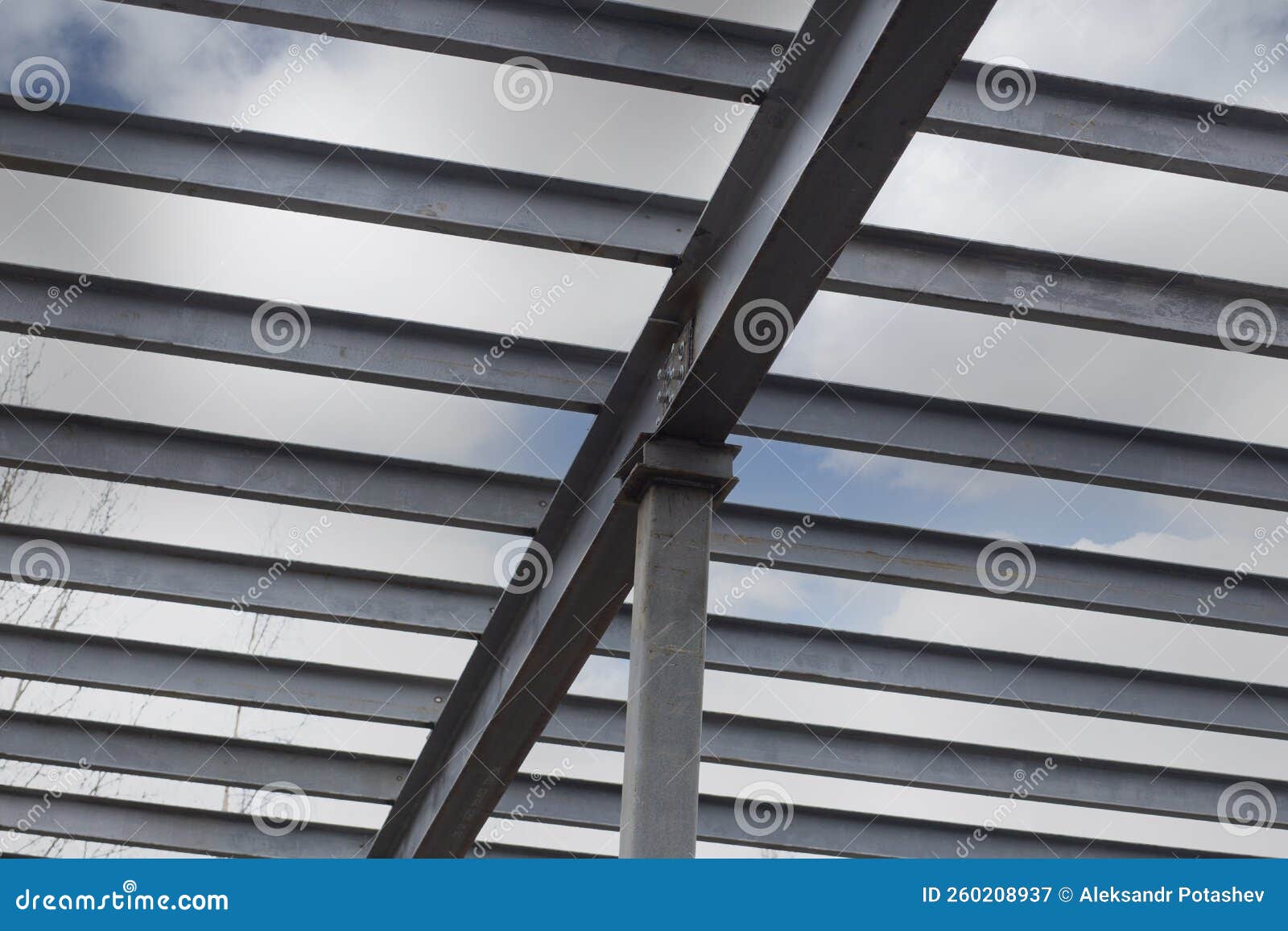 Metal Structures on the Construction of a House.Fastening of Metal ...