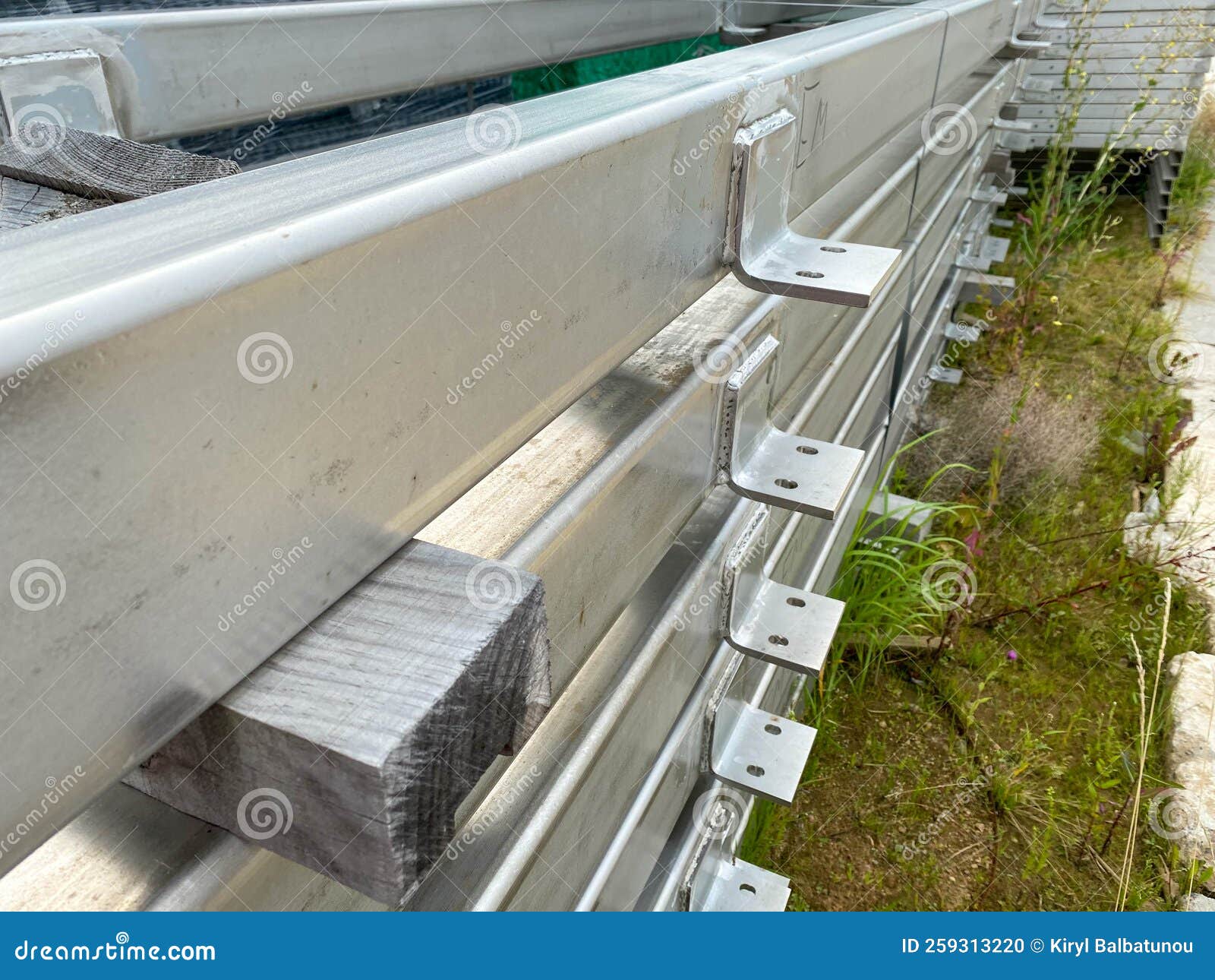 Metal Structures for Construction and Pipes on Pallets in an Open-air ...