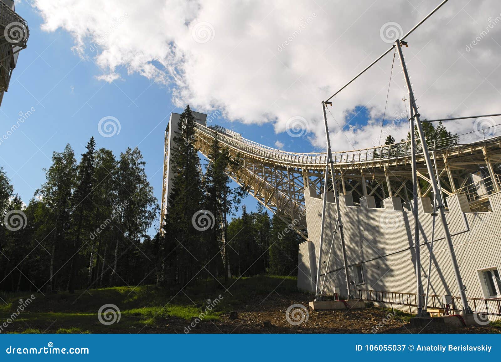 Metal Structures of a Large Ski Jumping Stock Image - Image of ...