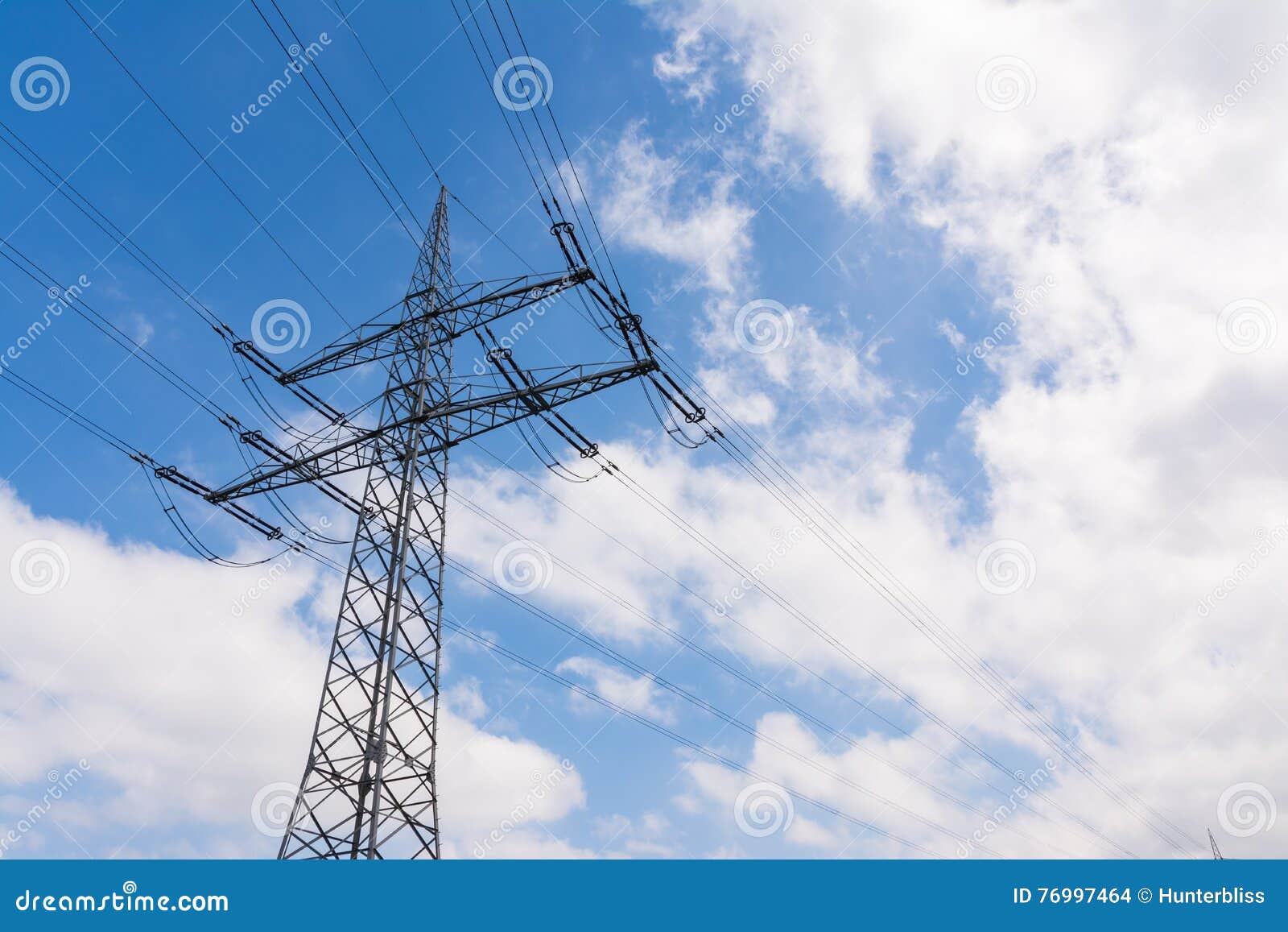 Tower With Power Lines Of The 380KV Ring Line In The Hennipgaarde In ...