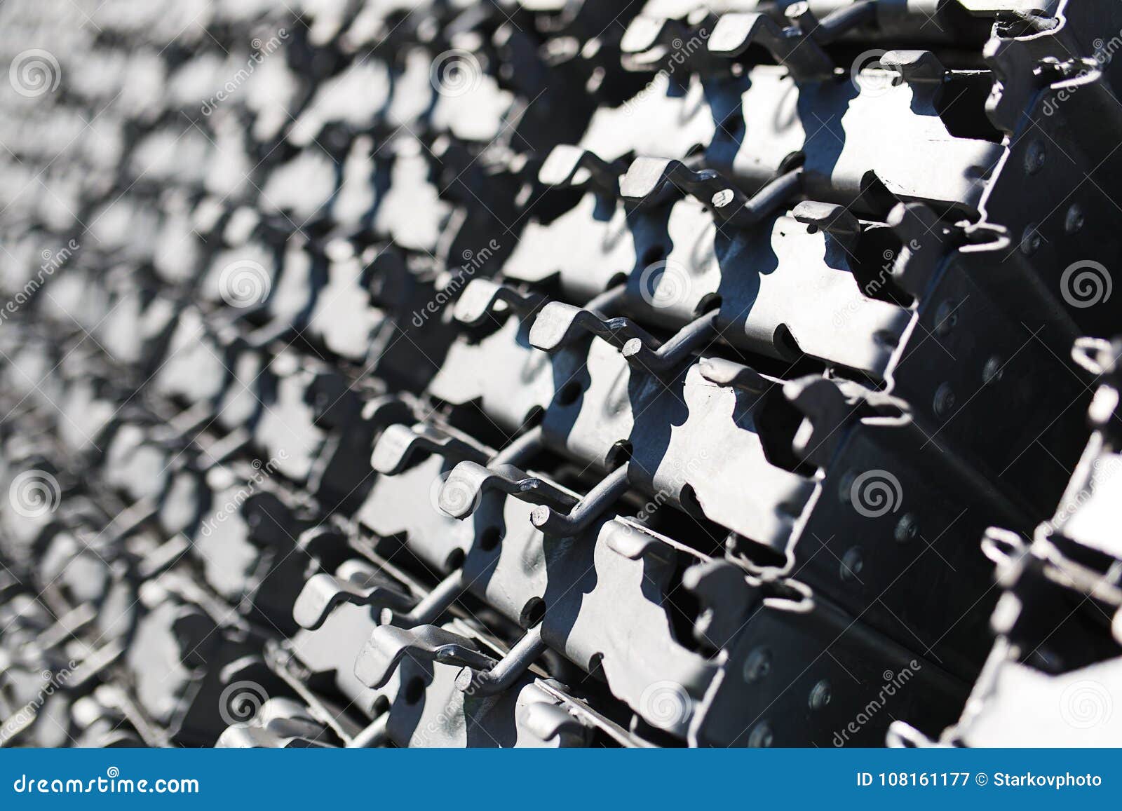 Metal Structures in a Warehouse in Stacks. Metal Supports for ...