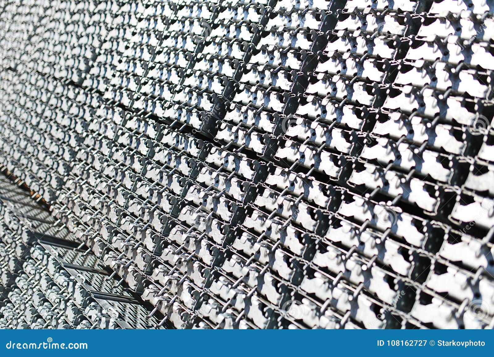 Metal Structures in a Warehouse in Stacks. Metal Supports for ...