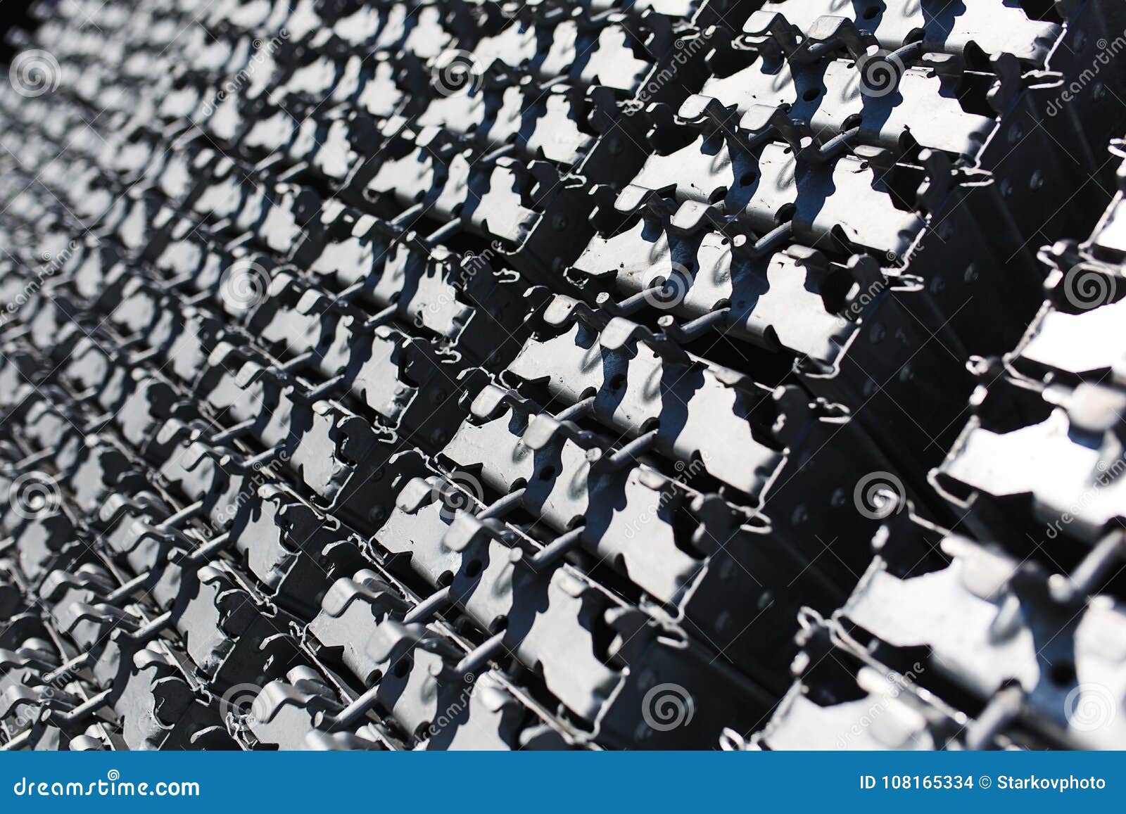 Metal Structures in a Warehouse in Stacks. Metal Supports for ...