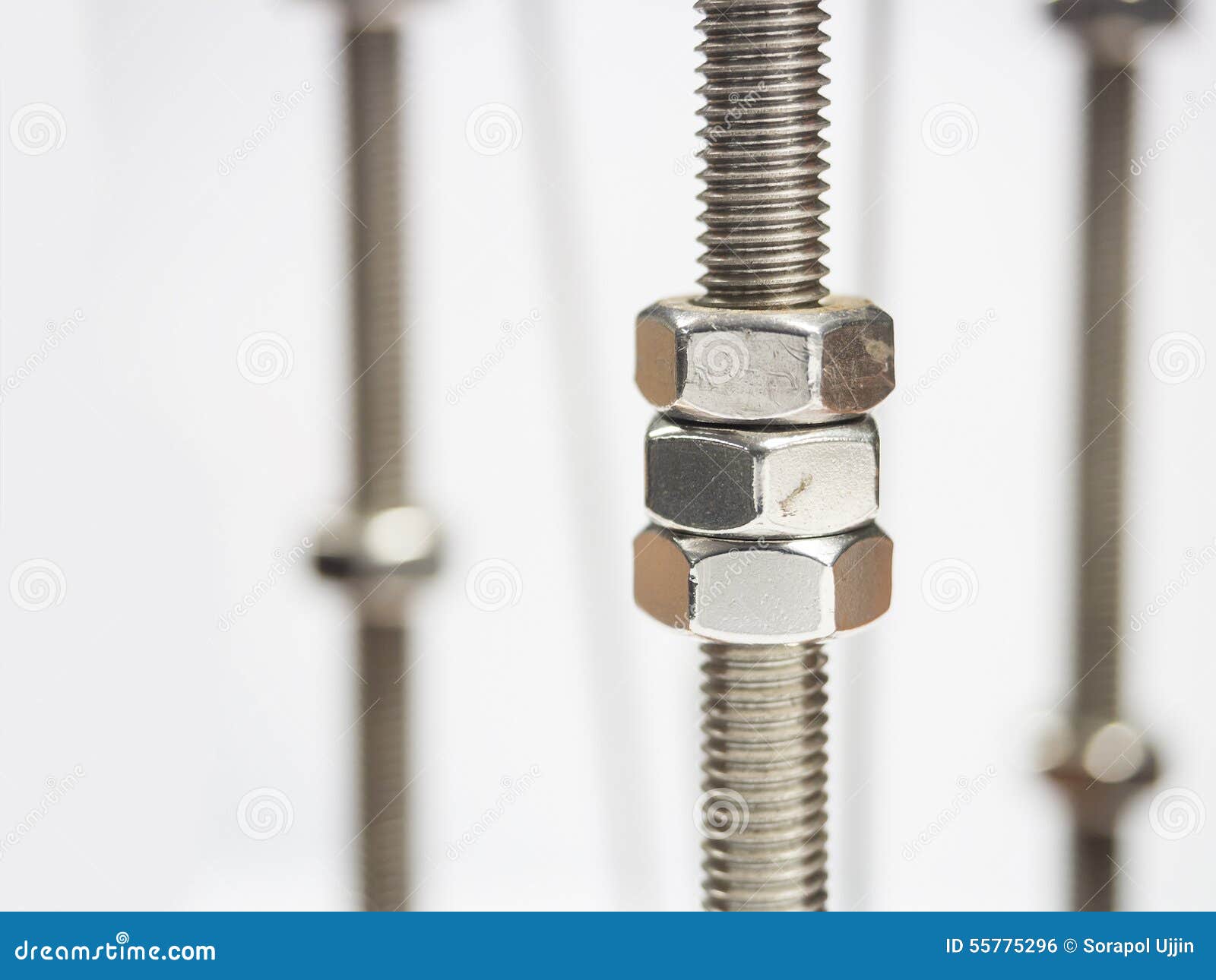 Metal Studs with Metric Thread Isolated Stock Photo - Image of thread ...