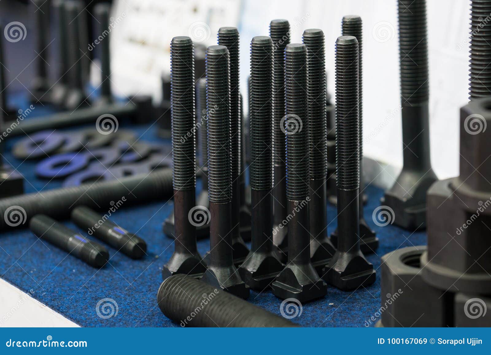 Metal Studs with Metric Thread Isolated Stock Image - Image of metal ...