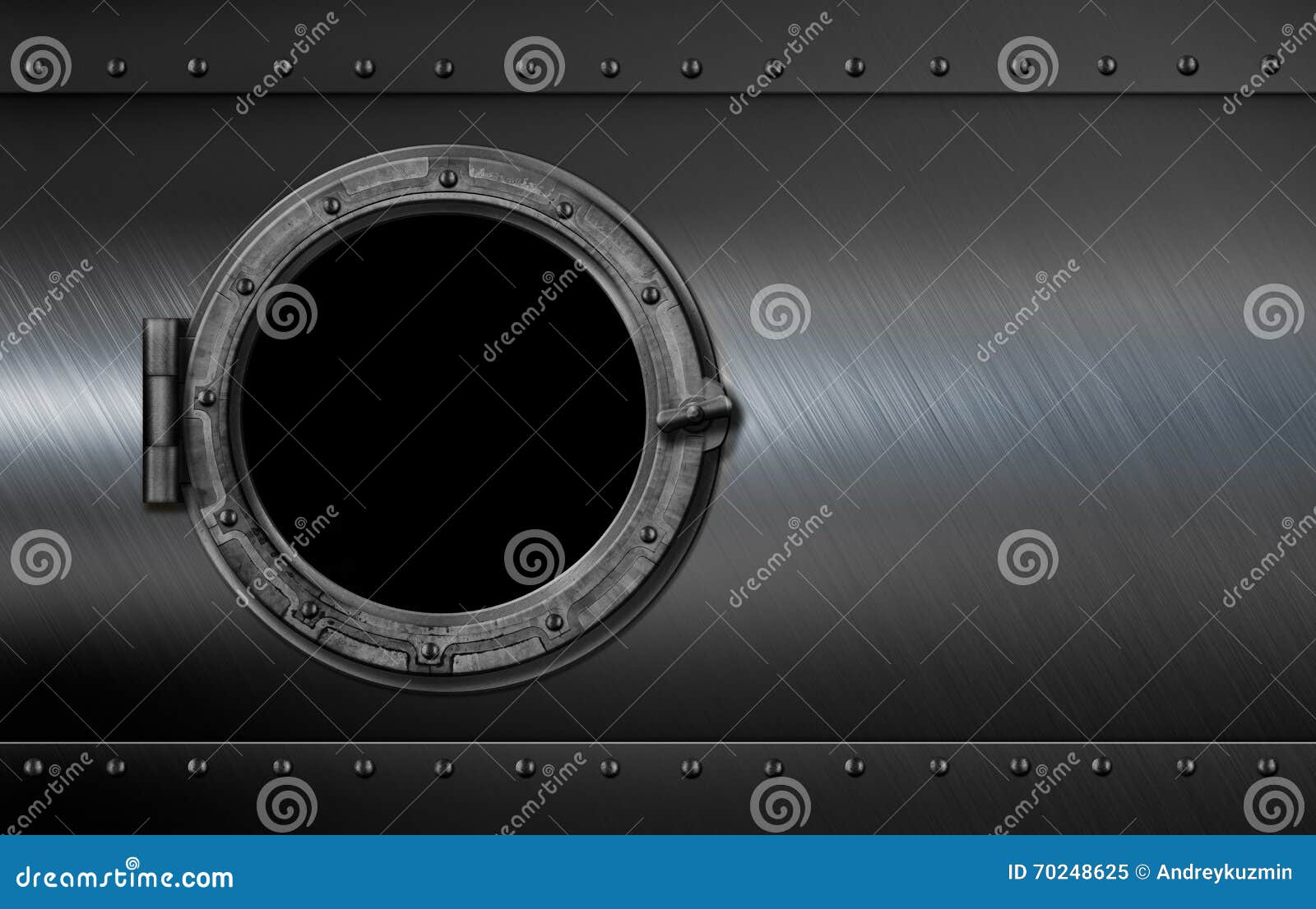 Metal Submarine or Ship Porthole Window 3d Illustration Stock Image ...