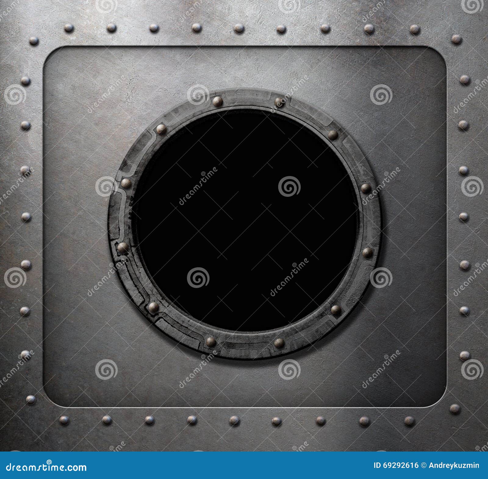 Metal Submarine or Ship Porthole Window Stock Photo - Image of iron ...