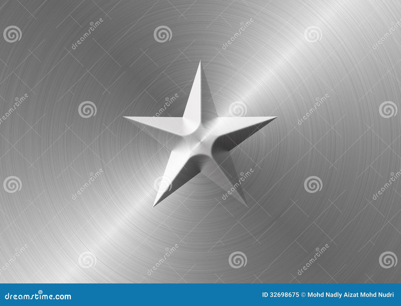 Metal Surface with Embedded Star Stock Illustration - Illustration of ...