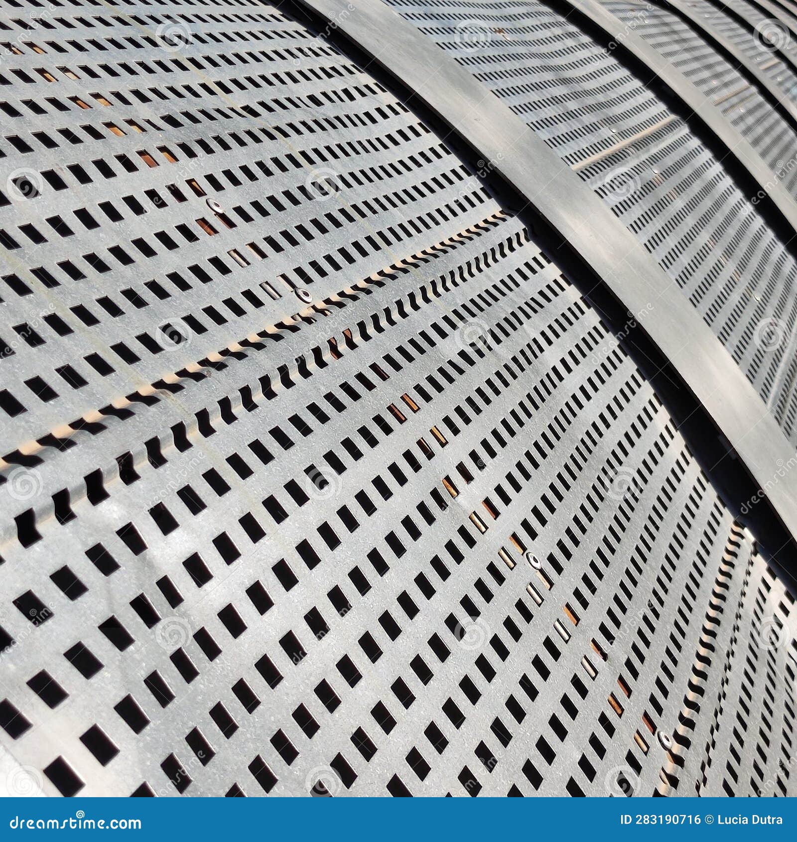 Metal Surface. Iron Texture. Hole Square Pattern. Striped Stock Photo ...