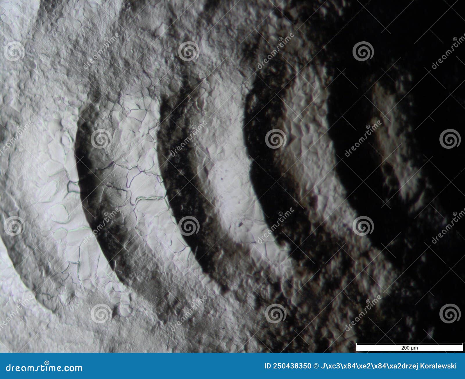 Structure Of Laser Titanium Under A Microscope. Stock Photo ...