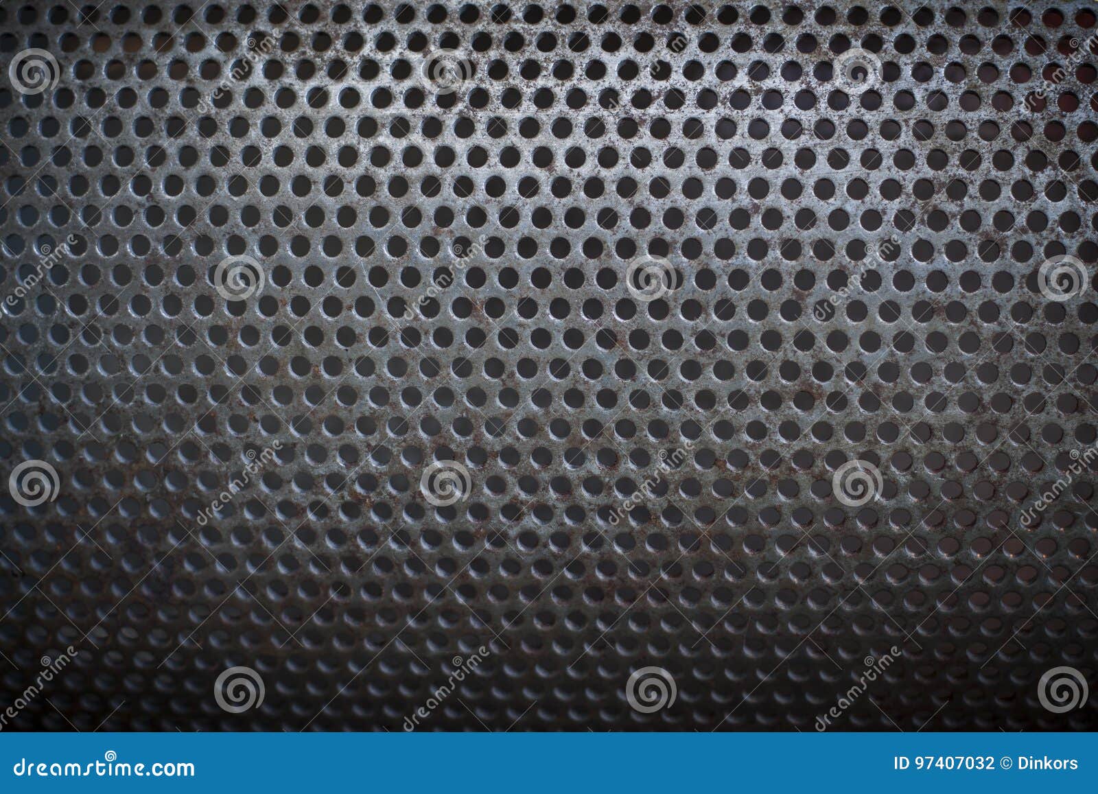 Metal Surface with Many Round Holes Stock Photo - Image of grey, heavy ...