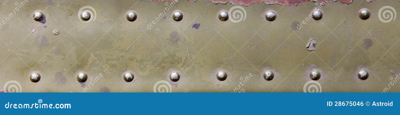 Metal surface with rivets stock photo. Image of browngreen - 28675046