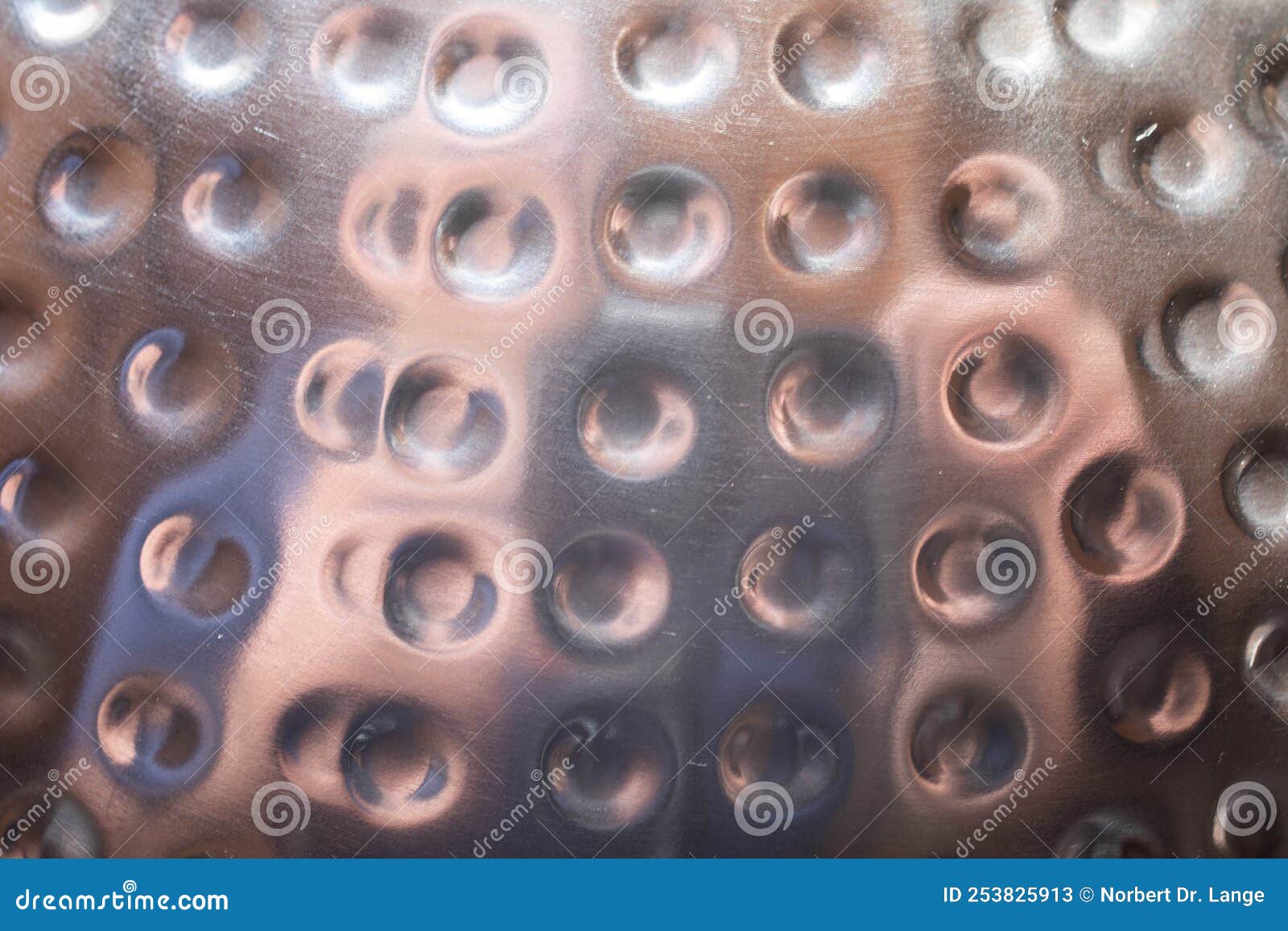 Metal Surface with Round Dent Stock Image - Image of aluminum, pattern ...