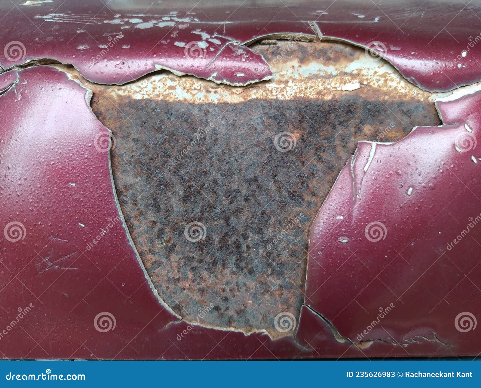 Close Up of Rust on Steel Plate, the Metal Surface is Rusted and ...