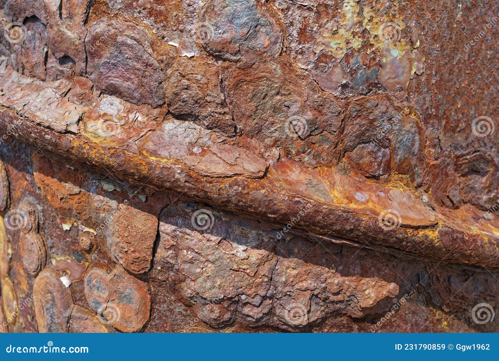 Metal Surface Showing Rusting Stock Image - Image of brown, damaged ...