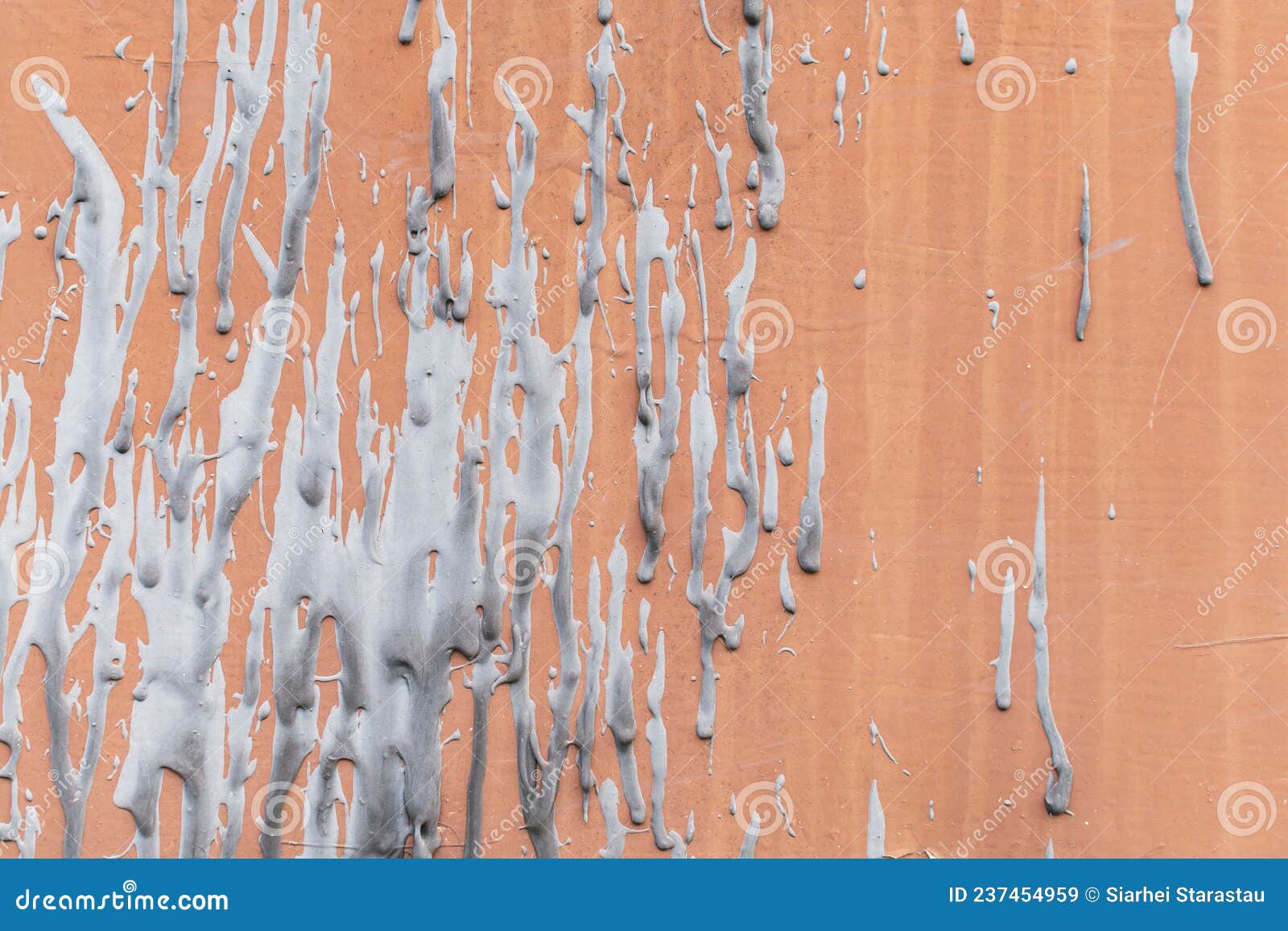 Metal Surface Smeared with Paint Stock Image - Image of rough, rustic ...