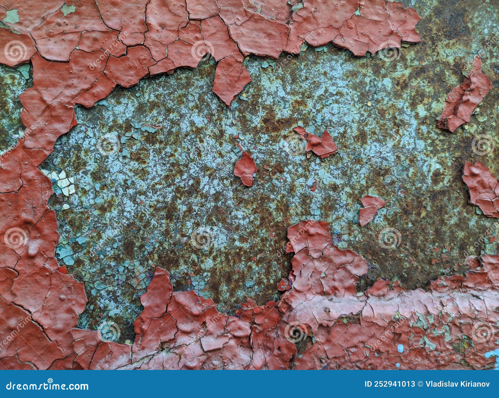 Metal Surface with a Layer of Old Chipped Paint Stock Image - Image of ...
