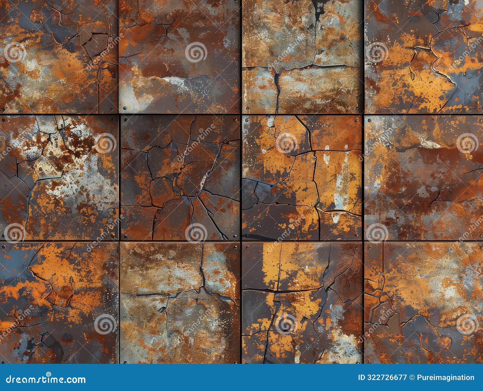 Metal Surface Worn With Visible Signs Of Rust And Deterioration Stock ...
