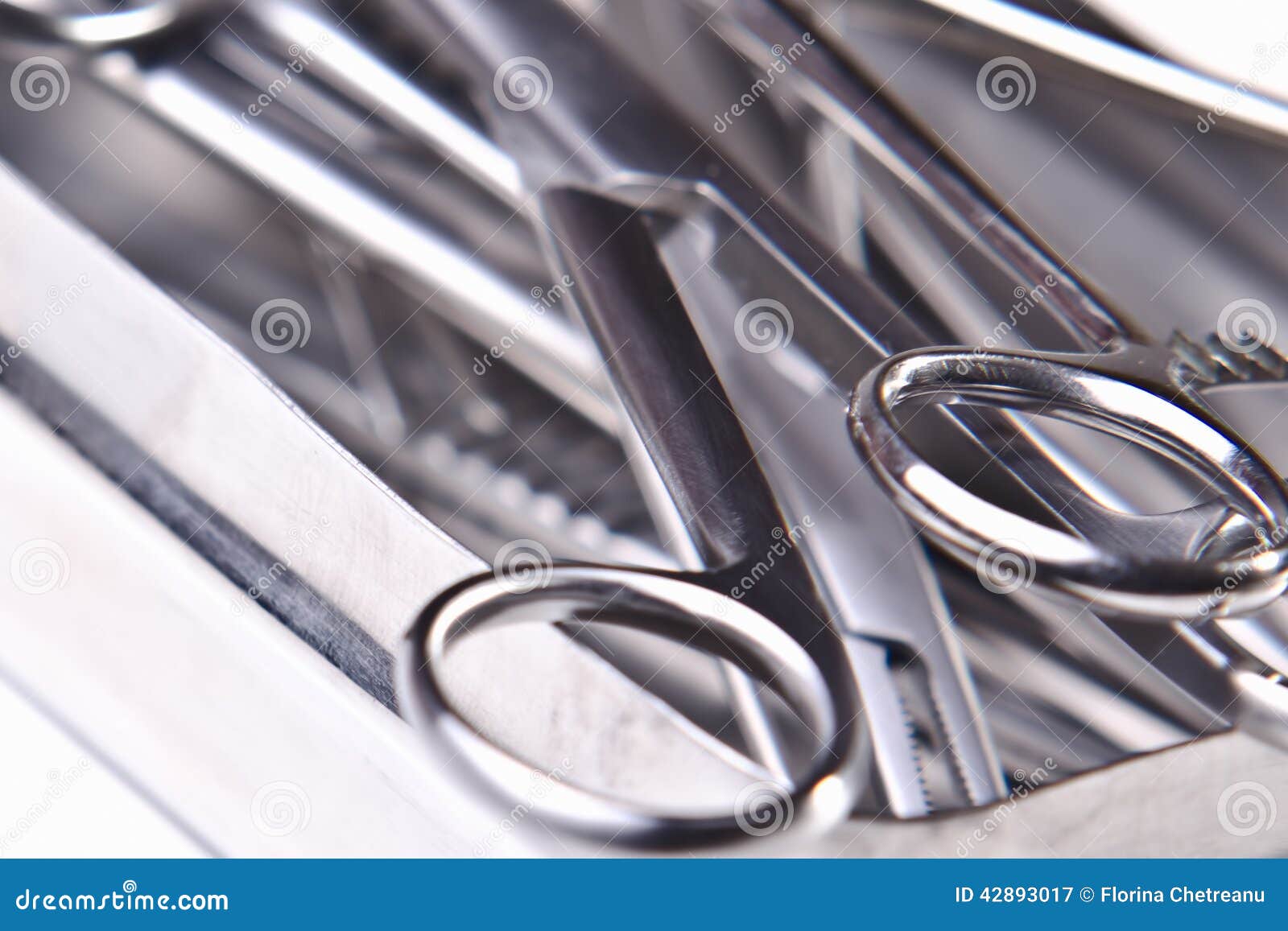 Metal surgical instruments stock image. Image of sterile - 42893017