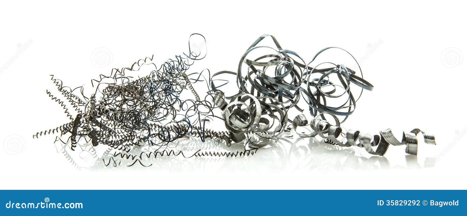 Metal Swarf on white stock photo. Image of turnings, manufacturing ...