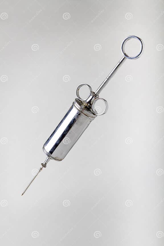 Metal syringe stock image. Image of prescription, pump - 18128087