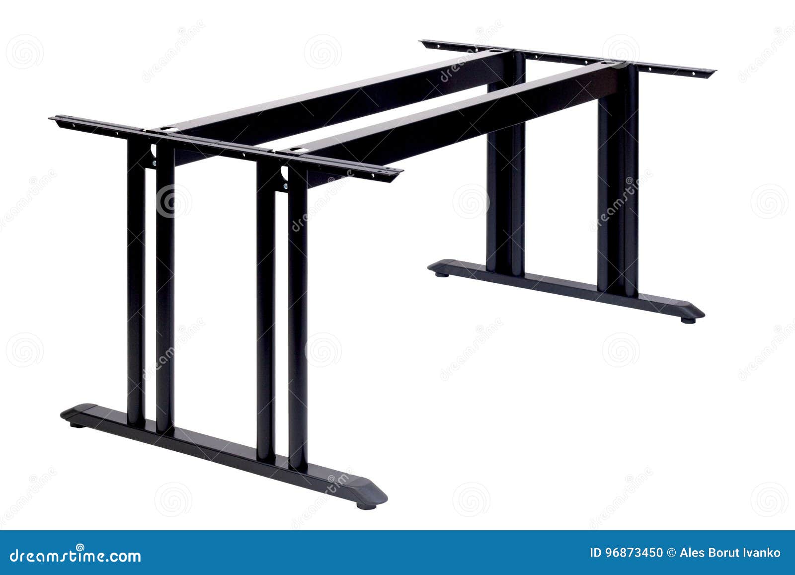 Metal table with two legs stock photo. Image of metal - 96873450