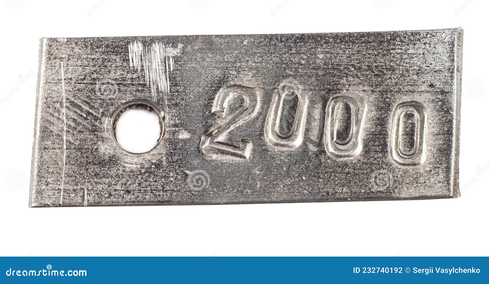 Metal Tag with Number 2000. Stock Photo - Image of metal ...