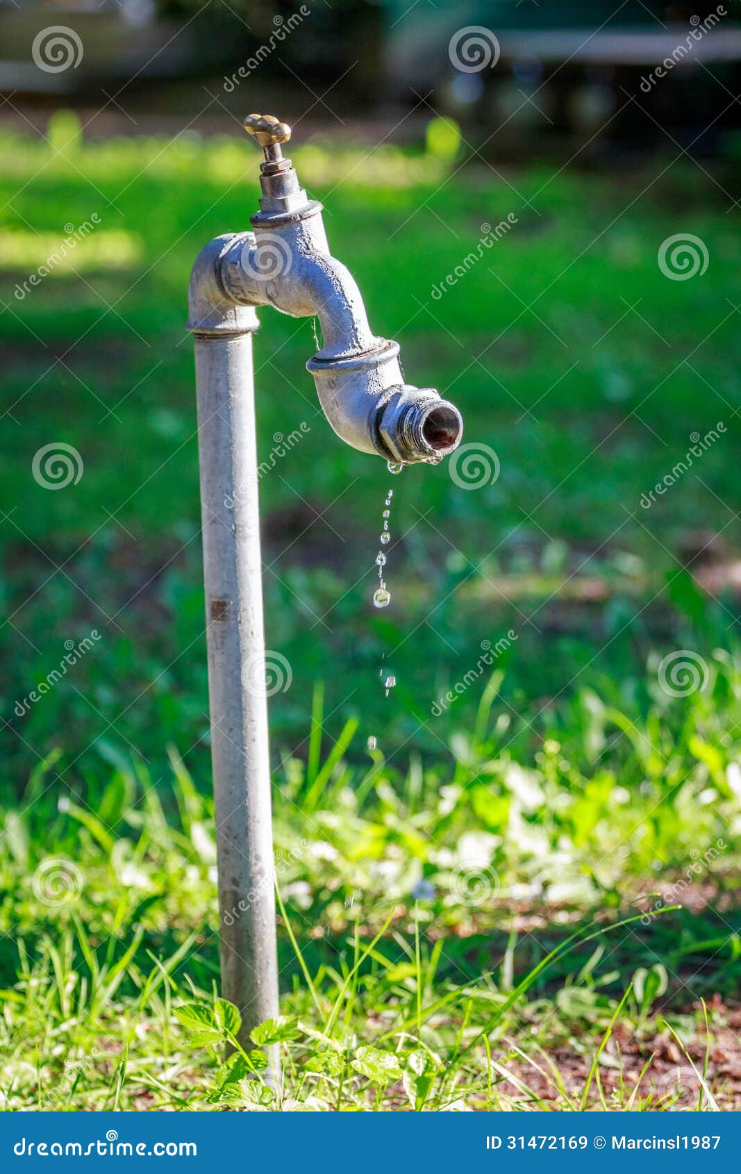 Metal Tap Dripping Water Drops Stock Image - Image of focus, drinks ...
