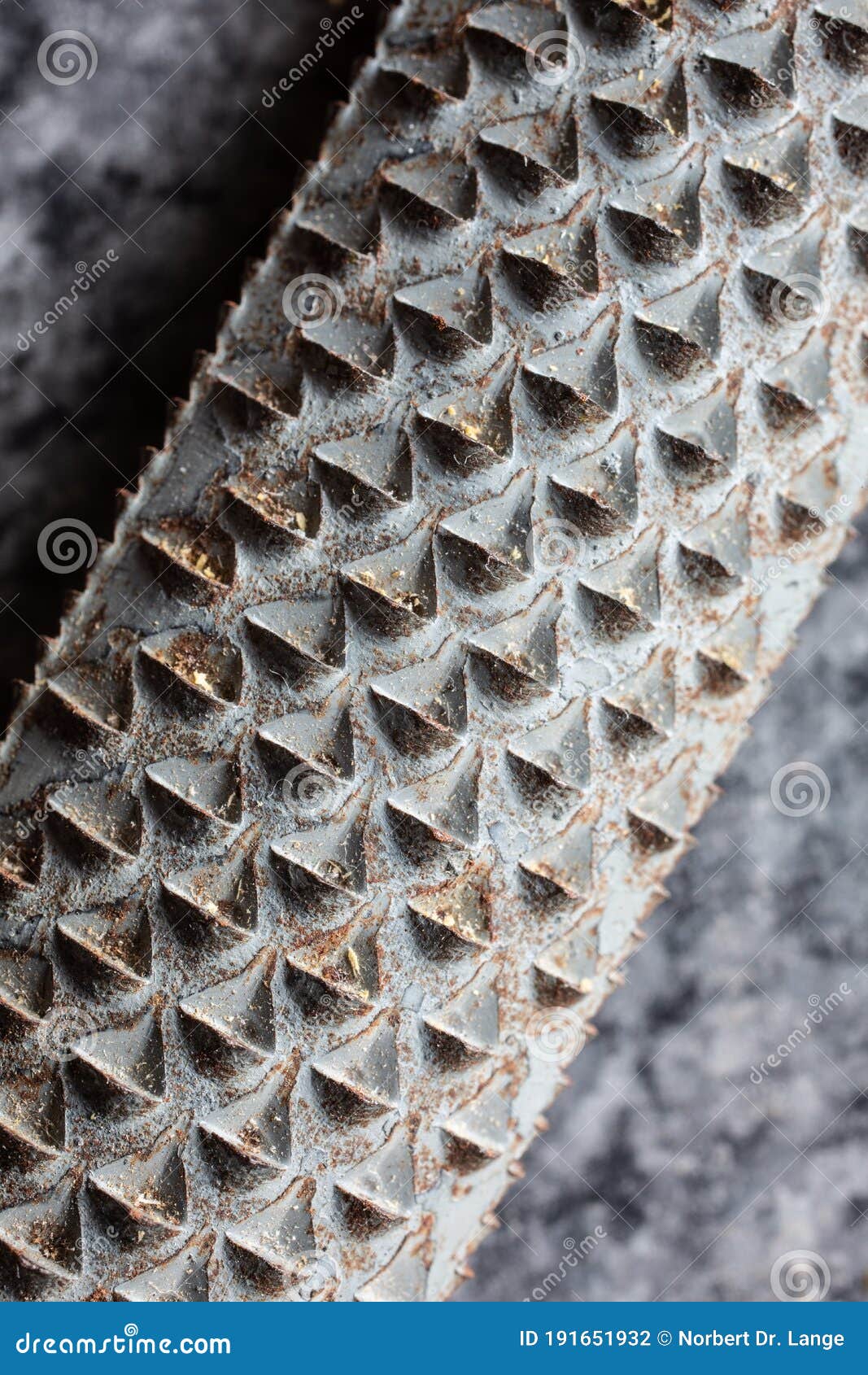 Metal teeth of a rasp stock photo. Image of rusting - 191651932