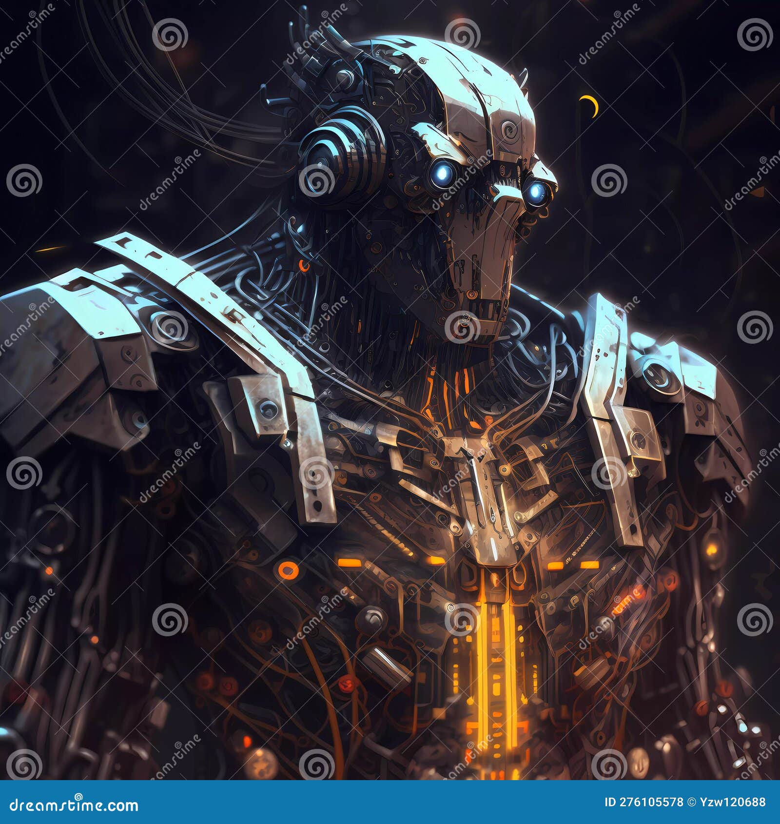 Metal Texture Artificial Intelligence Technology Robot Illustration ...