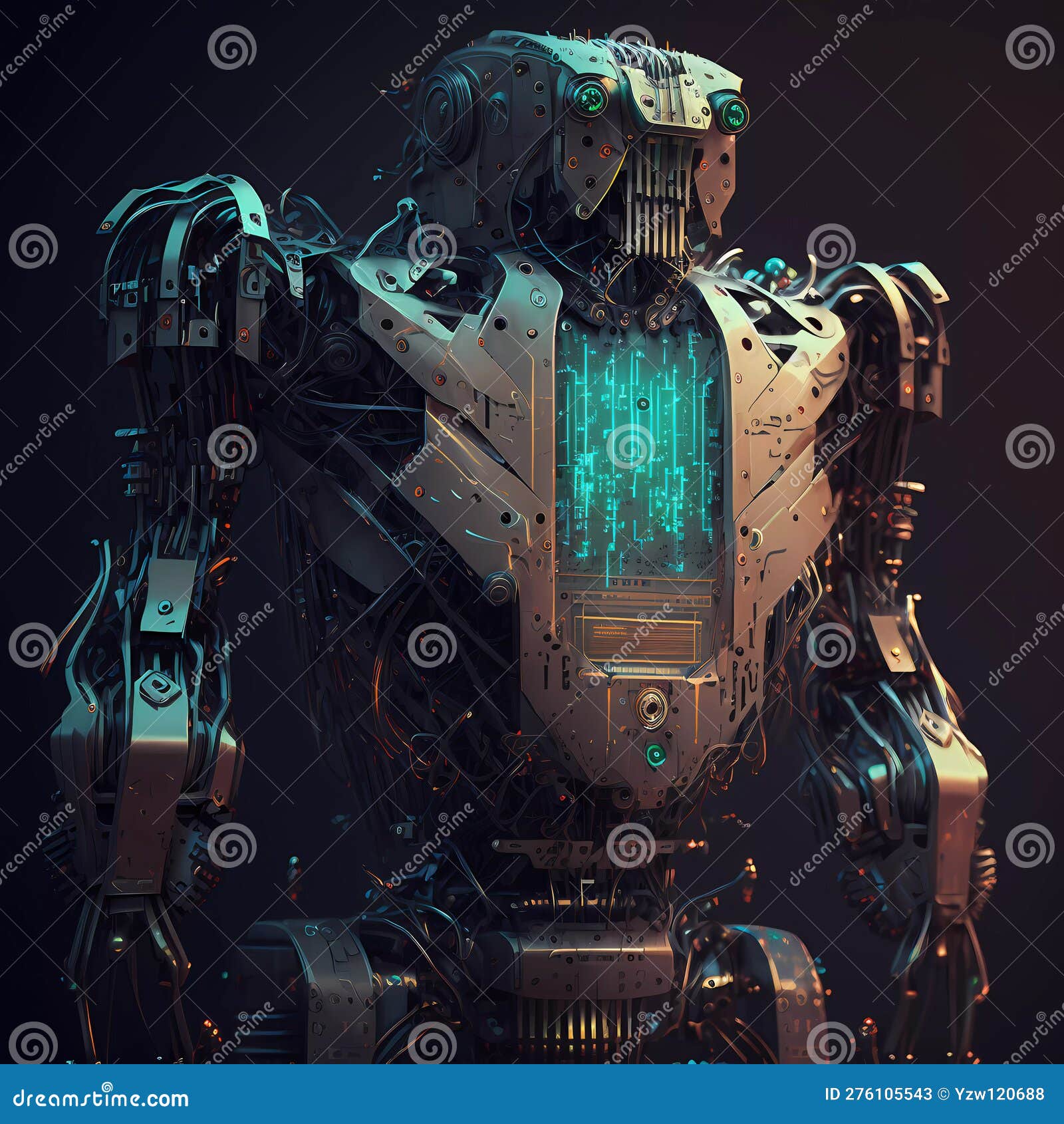 Metal Texture Artificial Intelligence Technology Robot Illustration ...