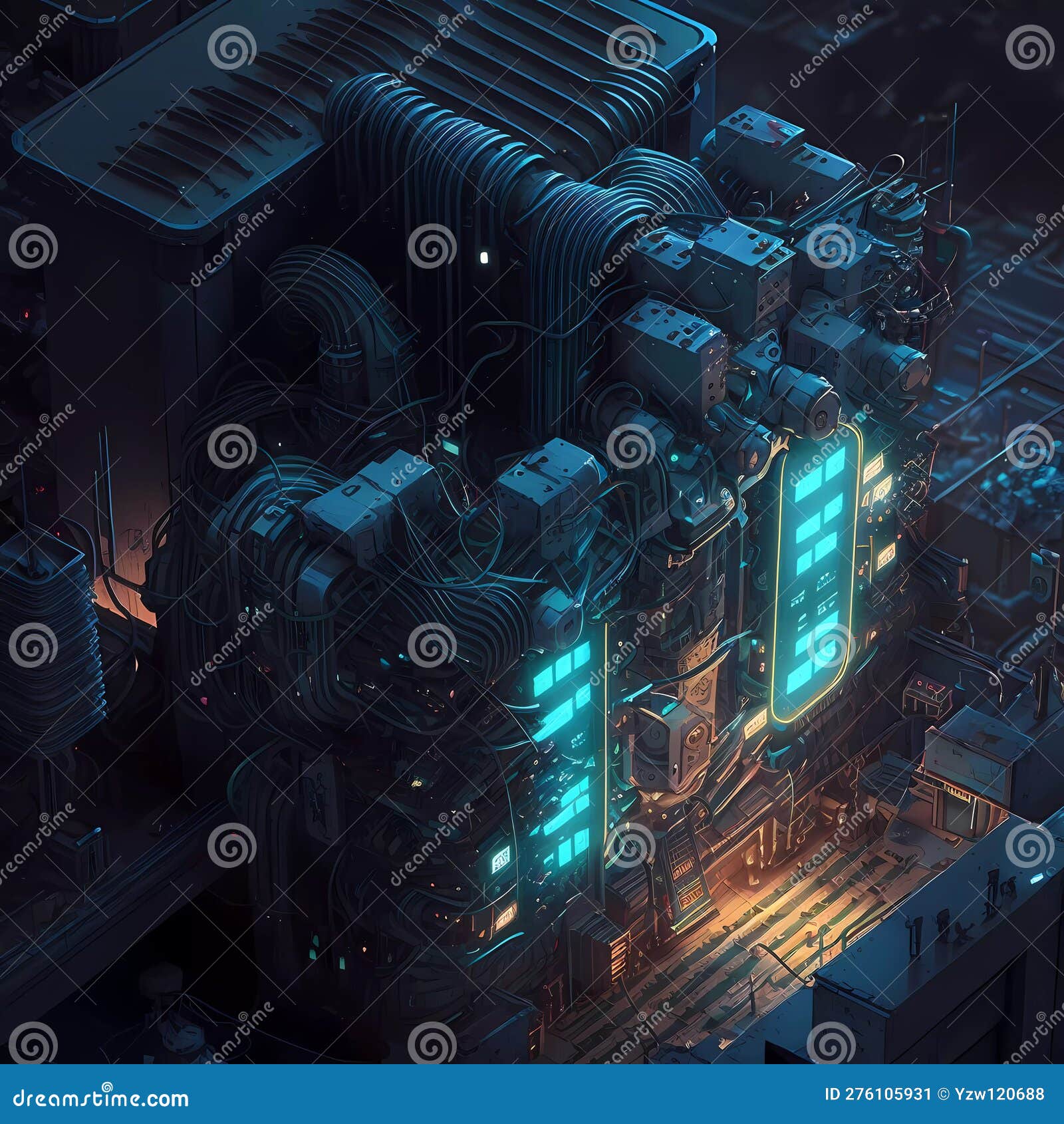 Metal Texture Artificial Intelligence Technology Robot Illustration ...