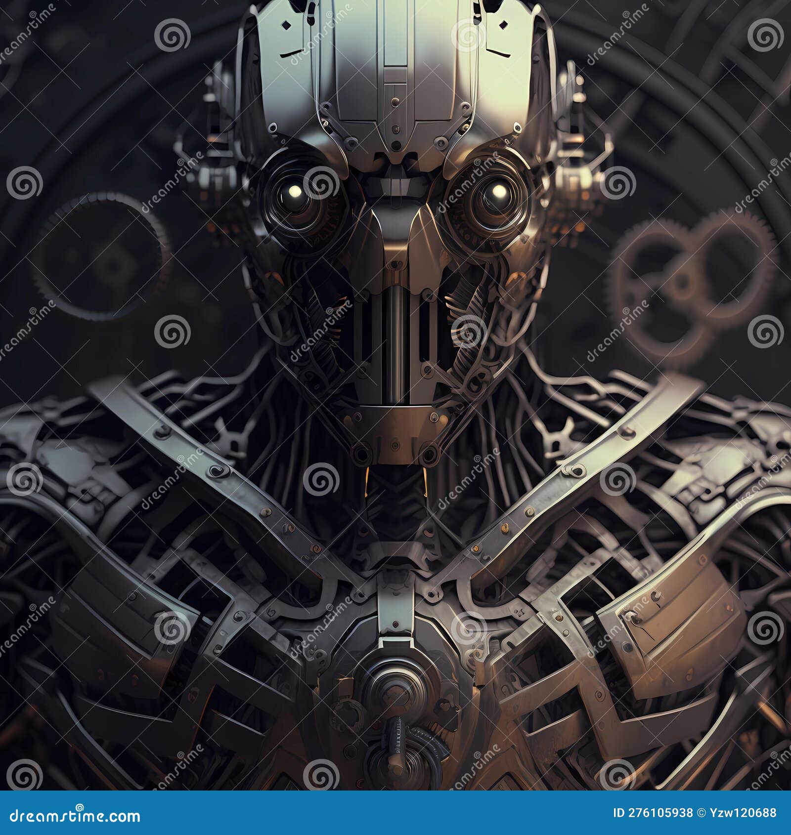 Metal Texture Artificial Intelligence Technology Robot Illustration ...